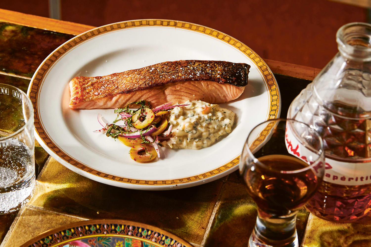 Recipe: Rosheen Kaul's seared salmon with charred green chilli gribiche ...