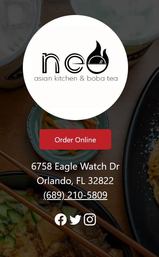 Neo Asian Kitchen & Boba Tea Online Ordering