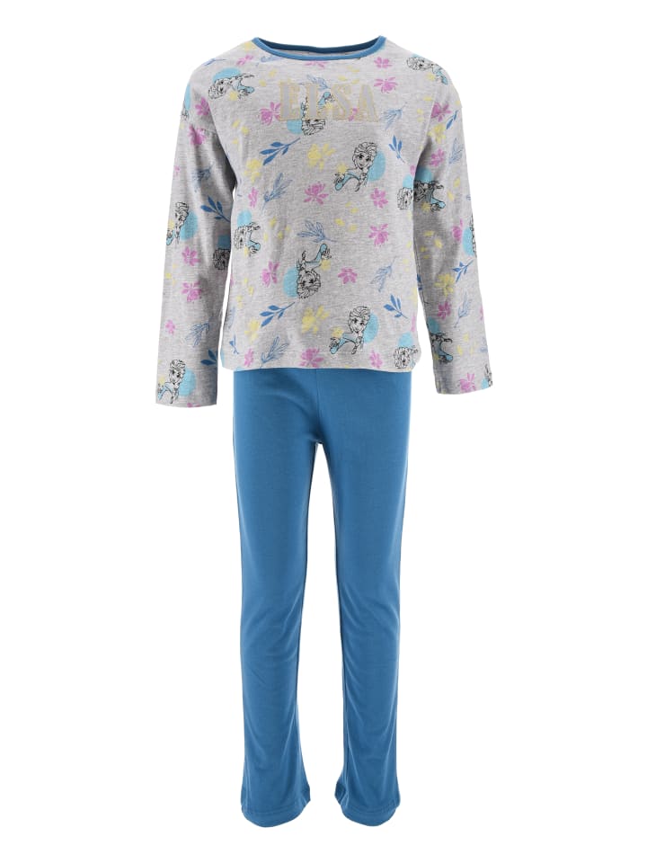 Disney Frozen 2tlg. Outfit: Schlafanzug Elsa Langarmshirt mit Hose in ...