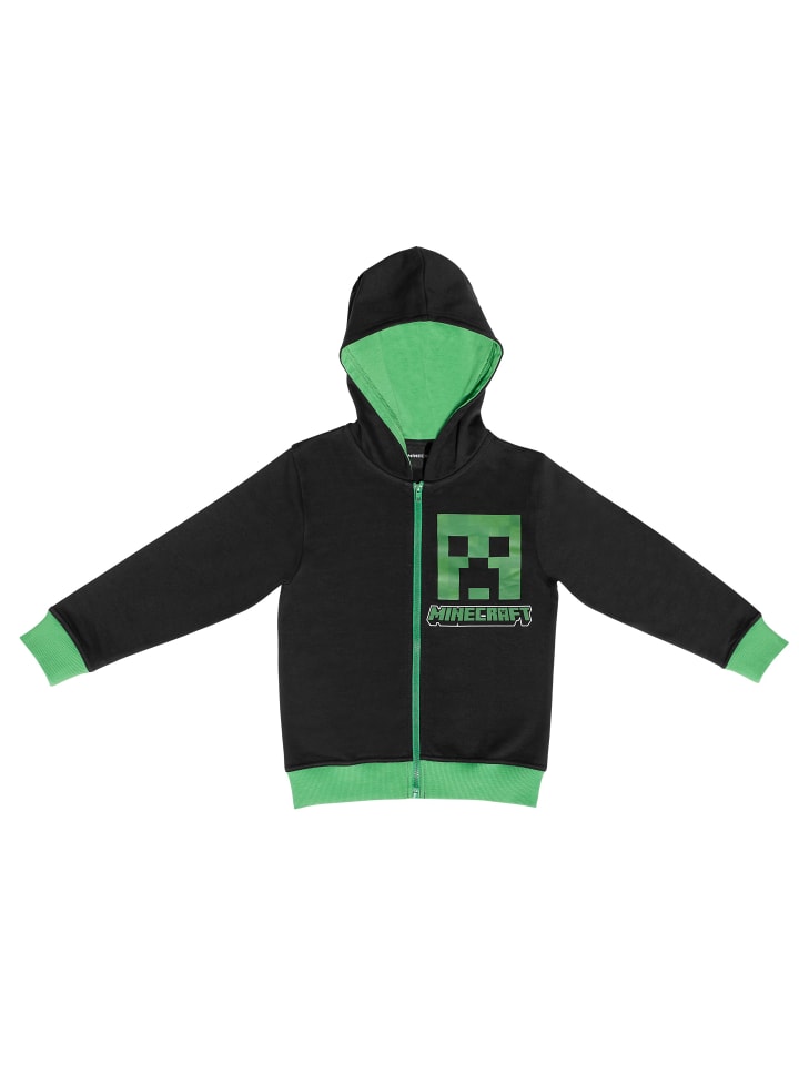 Minecraft Minecraft Creeper Sweatjacke mit Kapuze in schwarz günstig ...