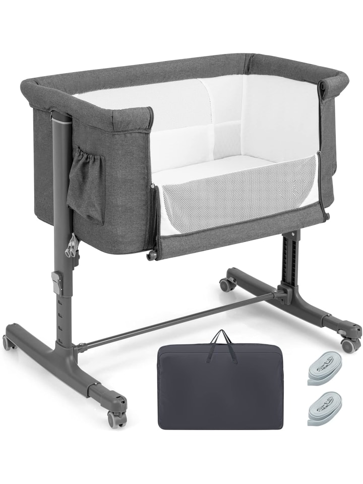 COSTWAY 3 in 1 Beistellbett in Anthrazit günstig kaufen | limango