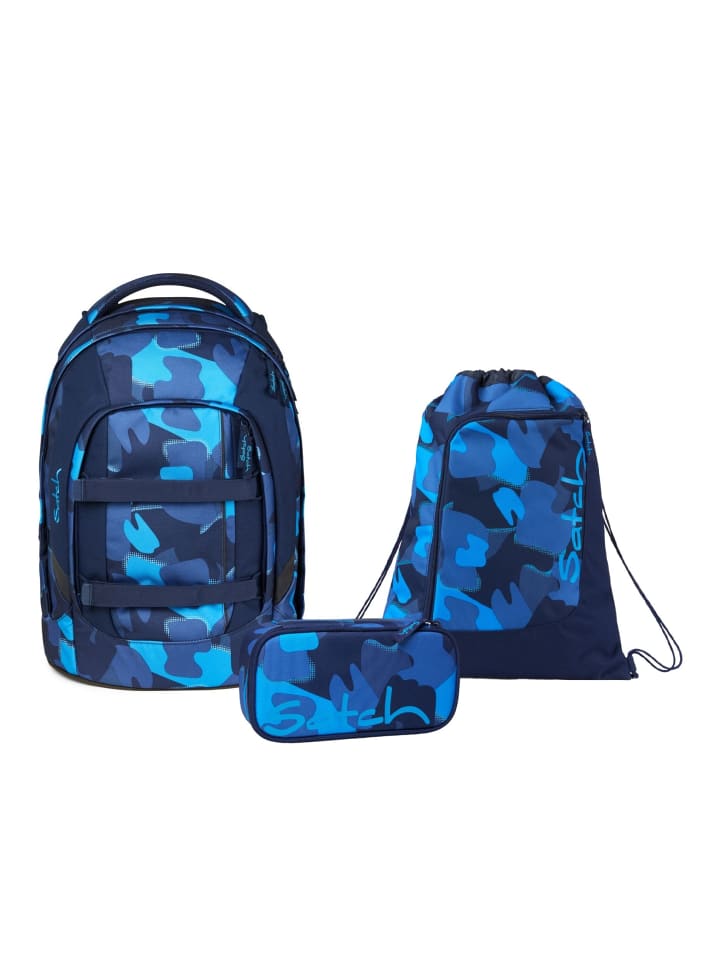 Satch Schulrucksack-Set PACK Troublemaker 3-teilig in Blau günstig ...