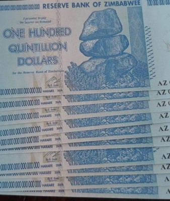 For Sale: Zim Quintillion note