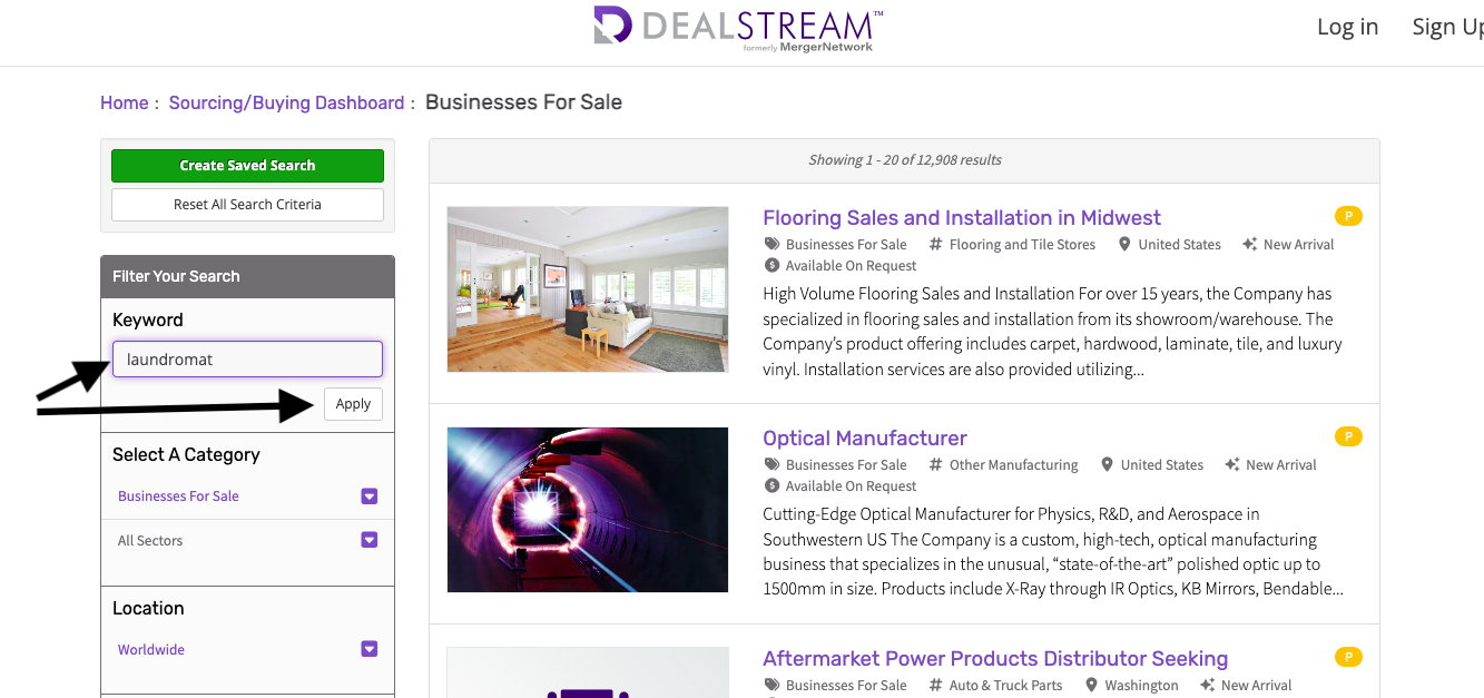 Technology: A Guide to Searching on DealStream |DealStream