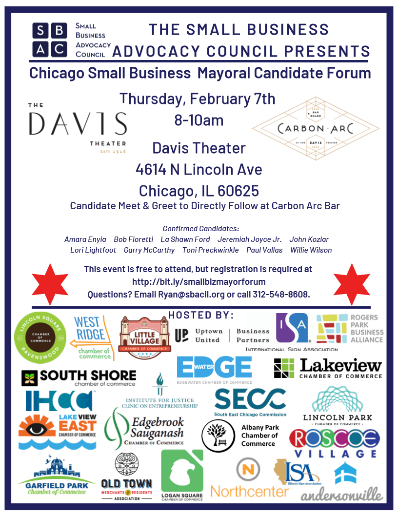 Small Business Advocacy Council Mayoral Candidates' Forum Overridden ...