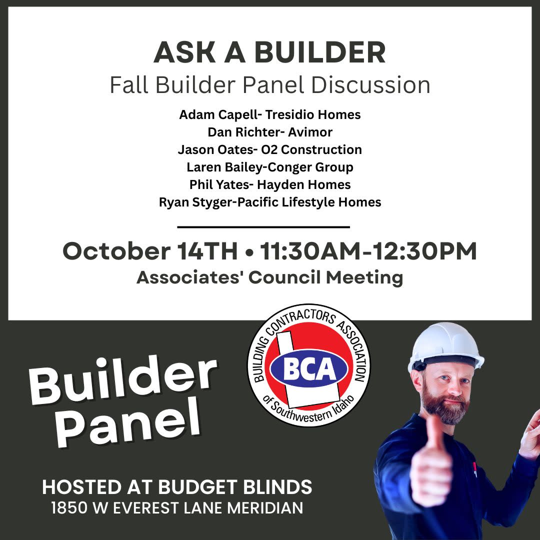 Associates' Council Builder Panel | Building Contractors Association of ...