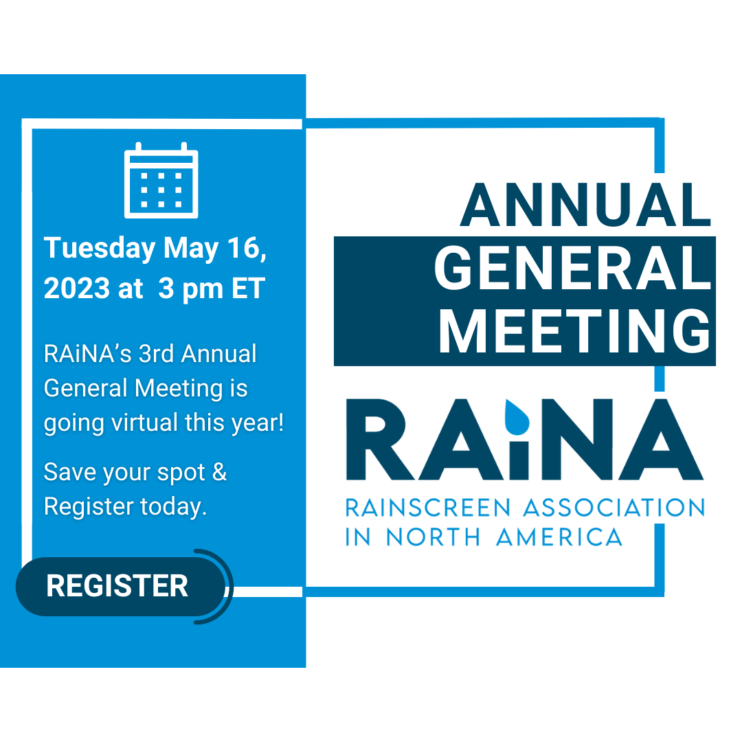 RAiNA Third Annual General Meeting *Virtual - Rainscreen Association in ...