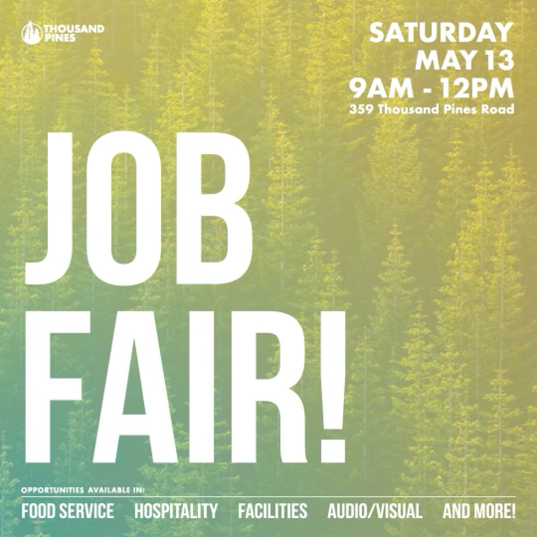 Job Fair - Thousand Pines Christian Camp & Conference Center - Lake ...