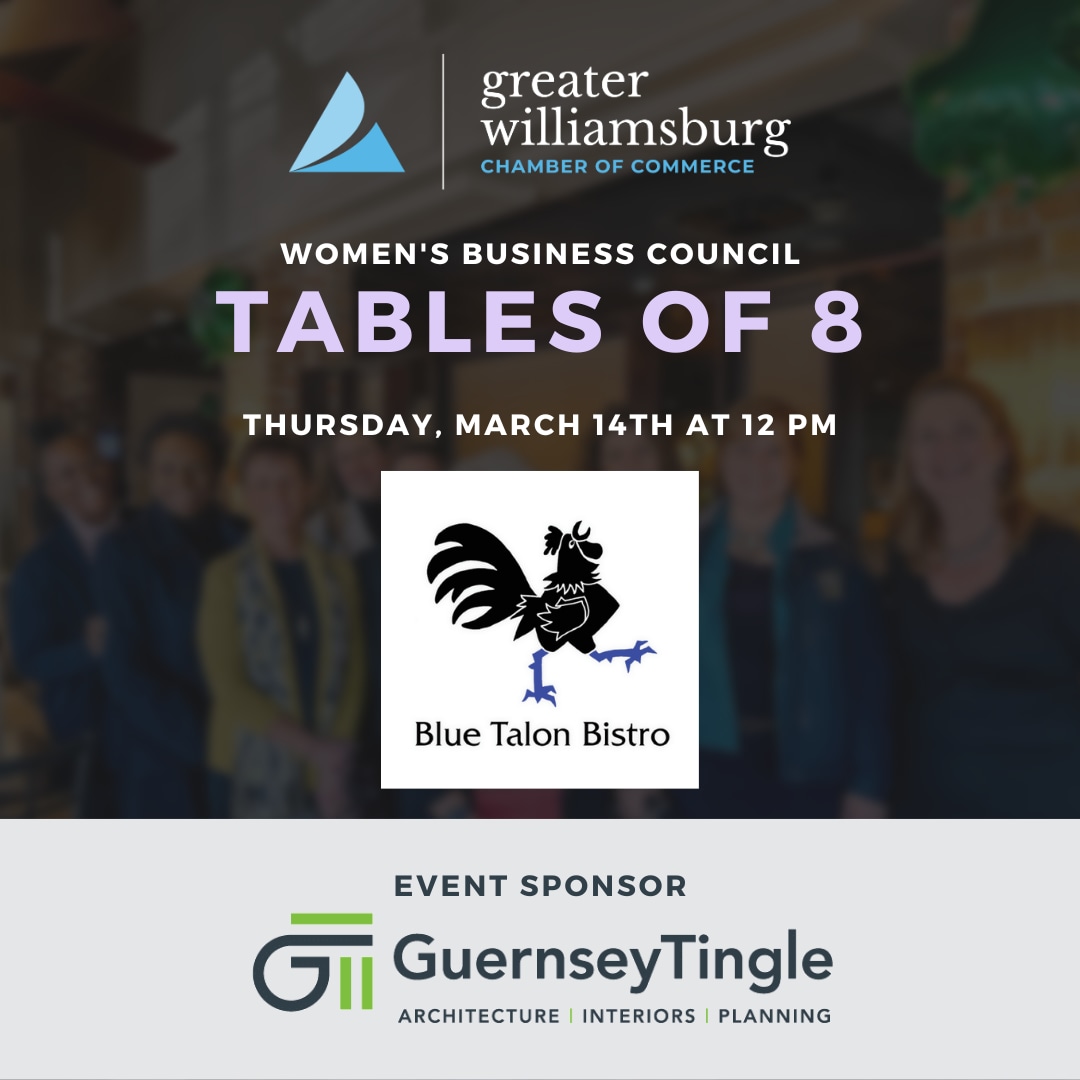 Tables of 8: Blue Talon Bistro — Greater Williamsburg Chamber of Commerce