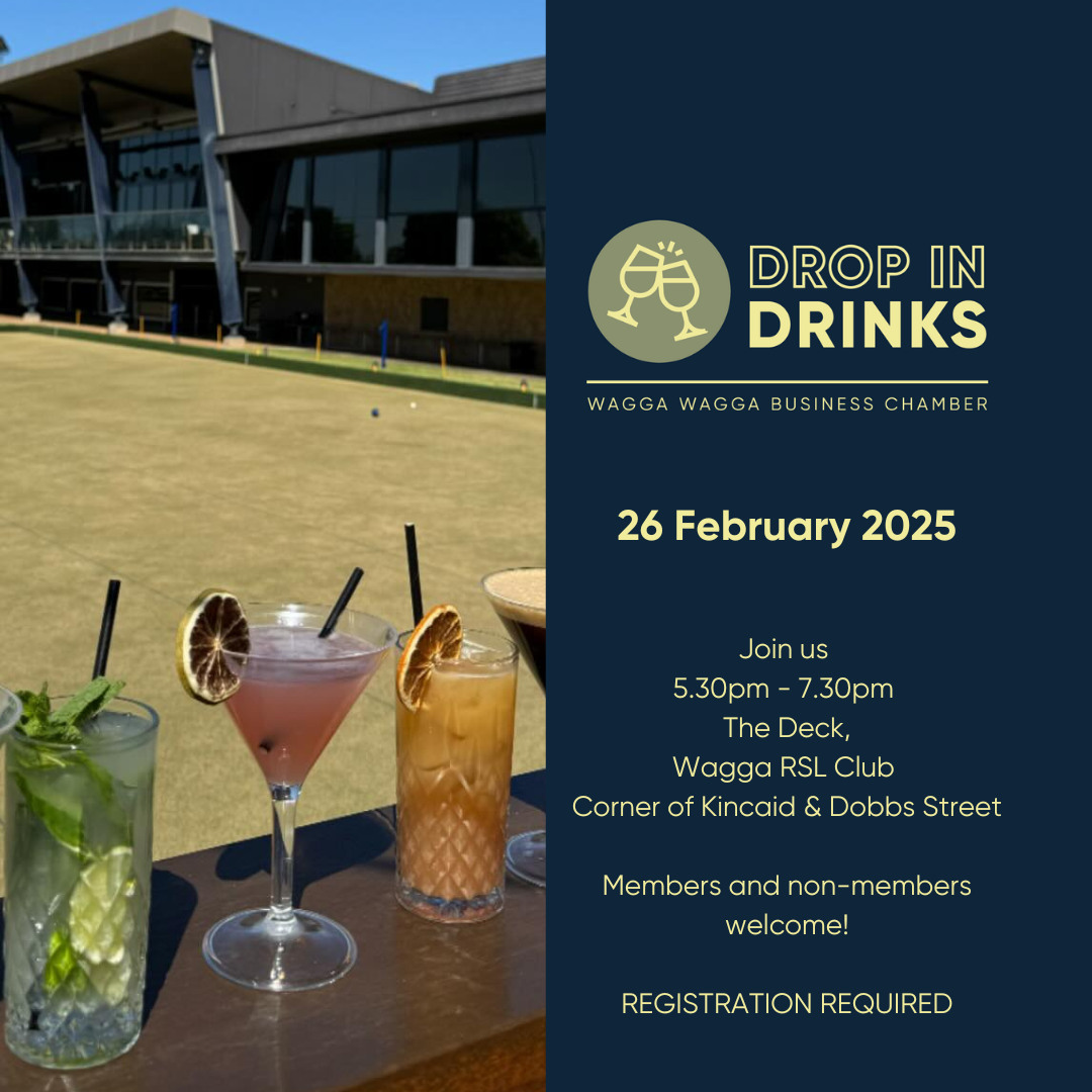 Drop in Drinks - February Events Copy – Wagga Wagga Business Chamber