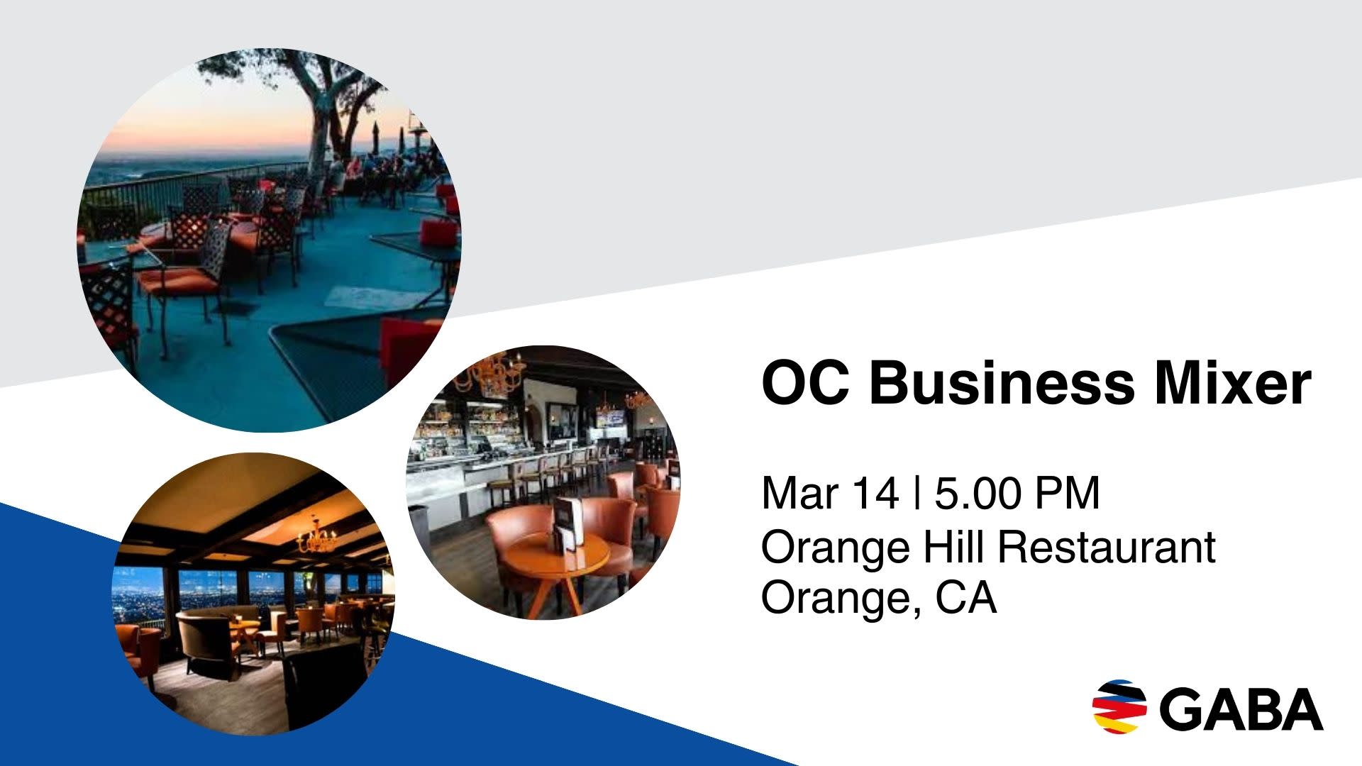 OC Business Mixer at Orange Hill Restaurant - GABA Southern California