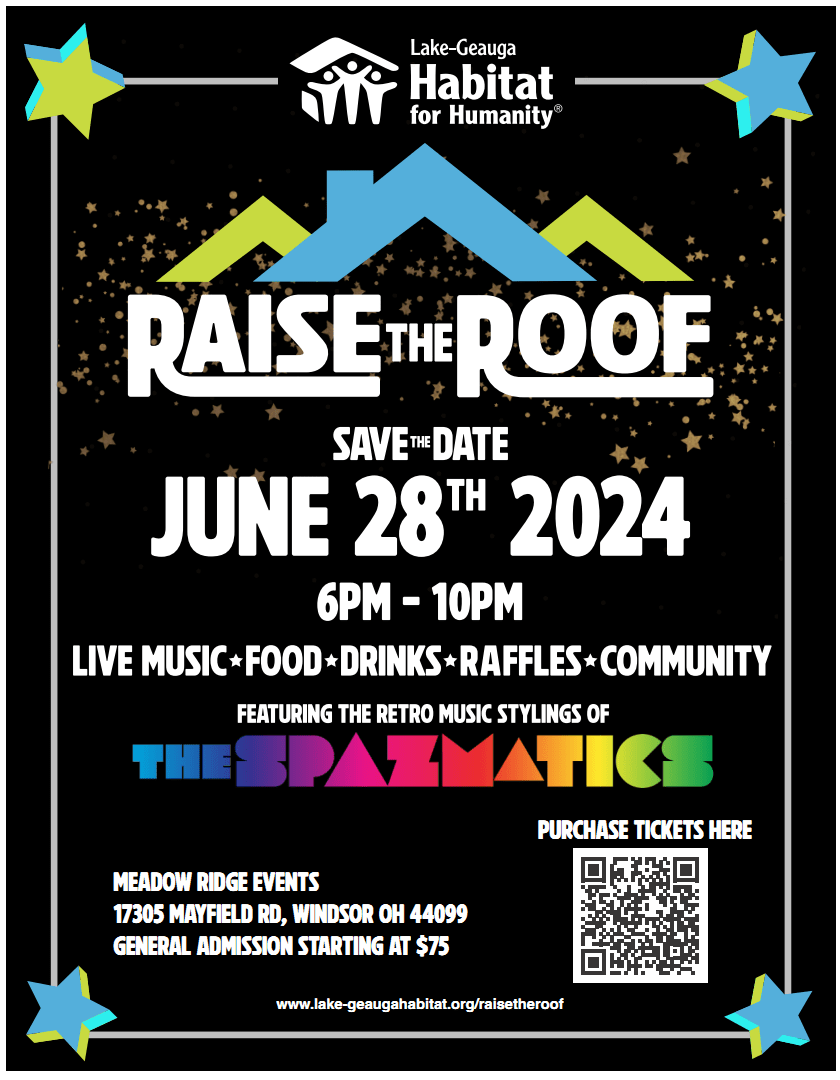 Raise the Roof Fundraising Concert with Spazmatics Band! - Chardon Area Chamber of Commerce