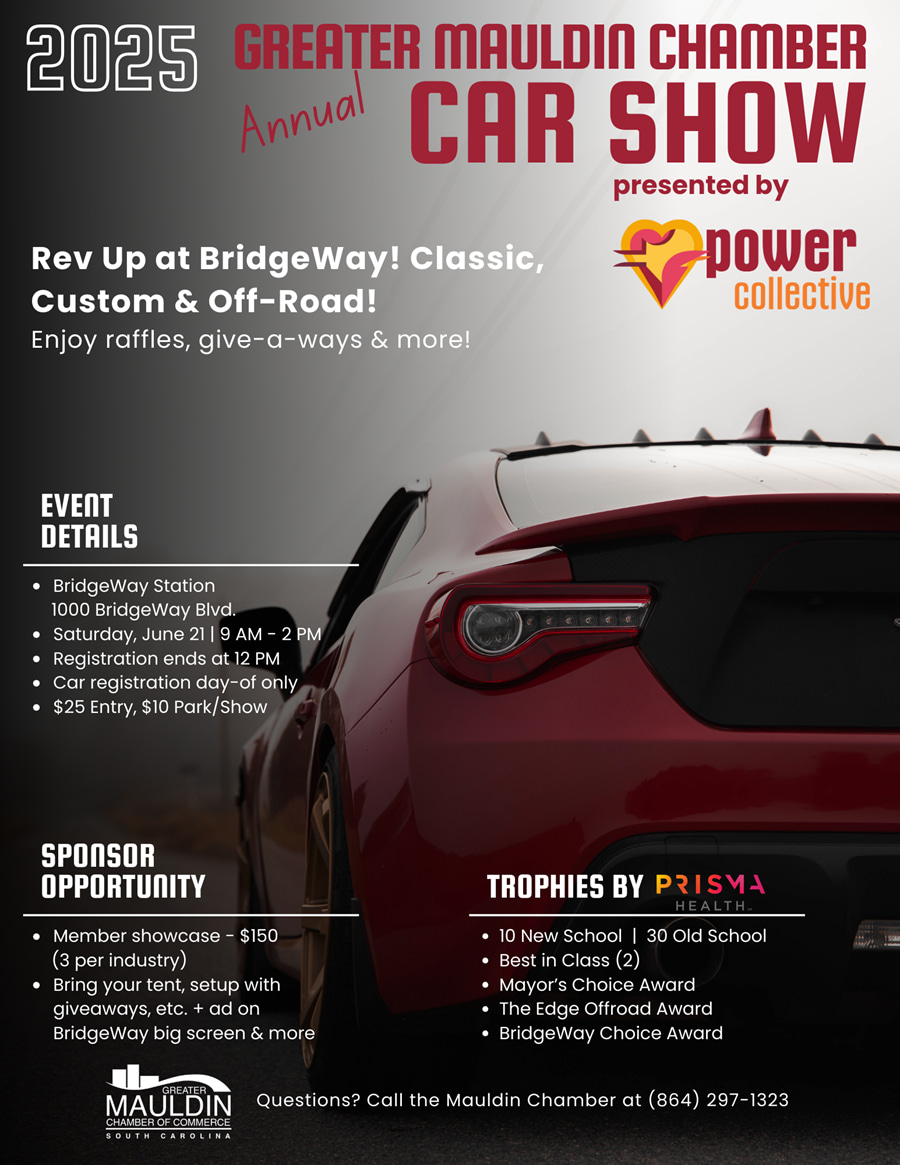 Greater Mauldin Chamber Car Show at BridgeWay Station