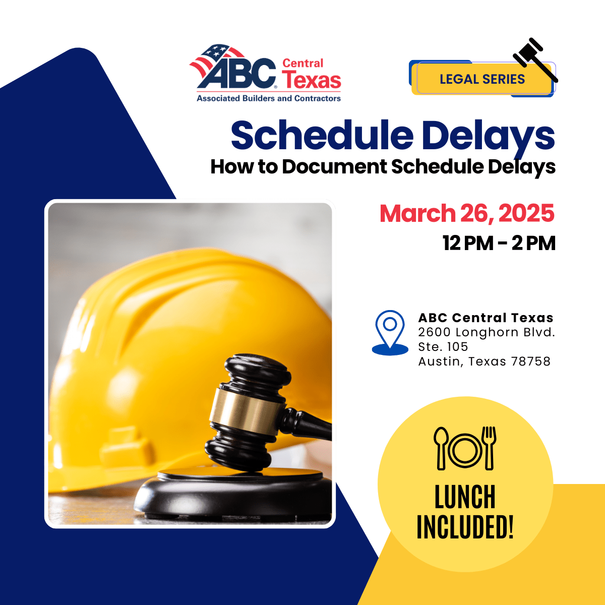 Legal Series: Documenting Schedule Delays - Austin - Event Registration