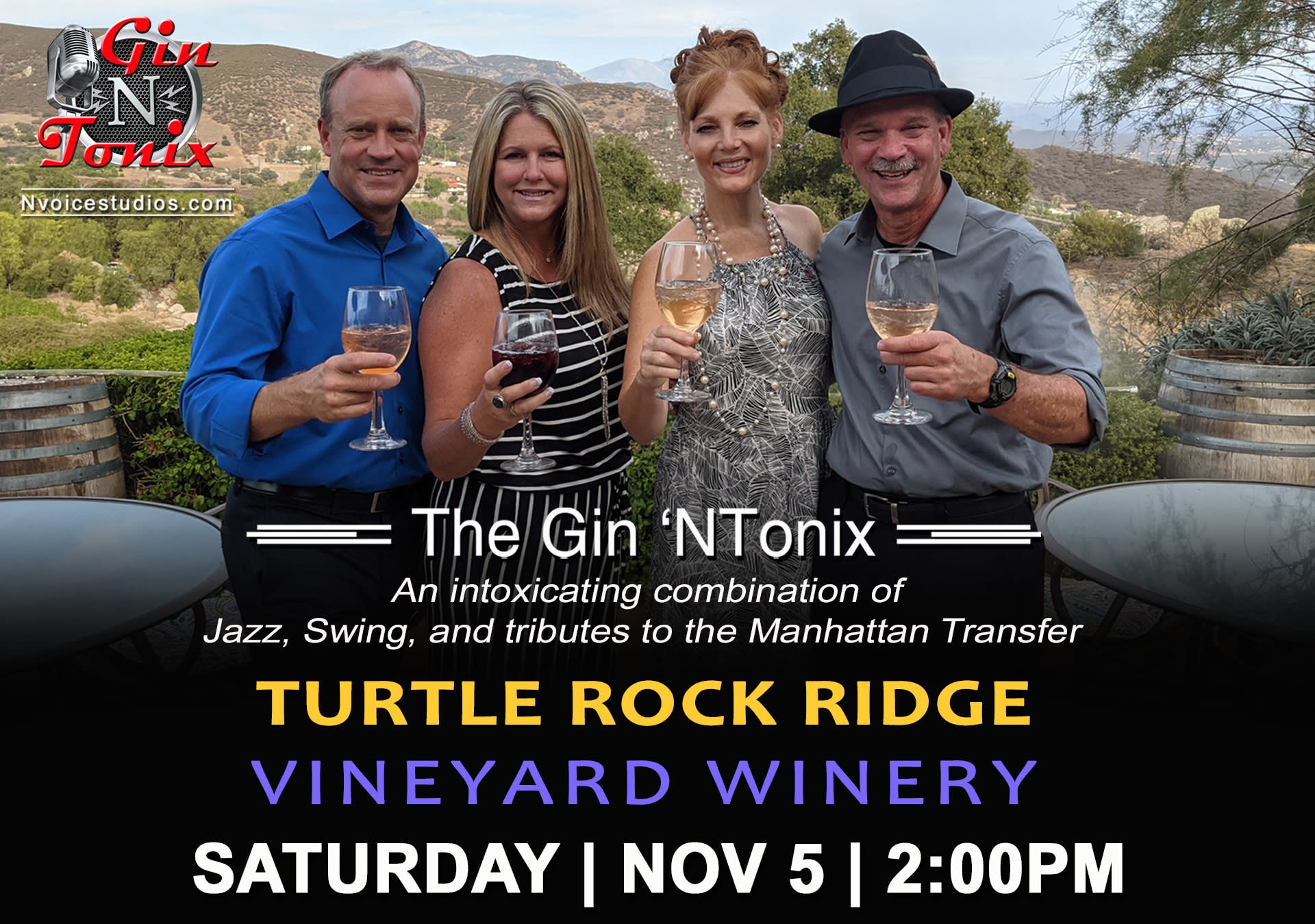 Gin 'NTonix at perform Turtle Rock Ridge Winery November 5 - Fallbrook ...