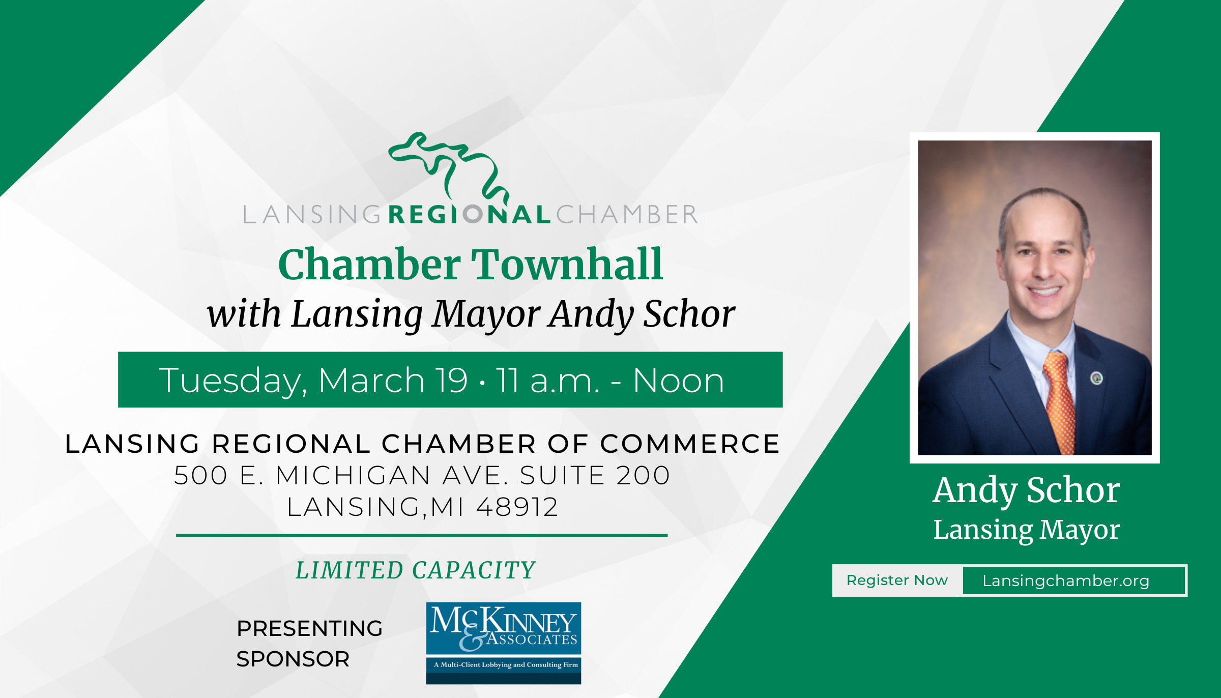 LRCC Chamber Townhall with Lansing Mayor Andy Schor Community Update - Lansing Regional Chamber ...