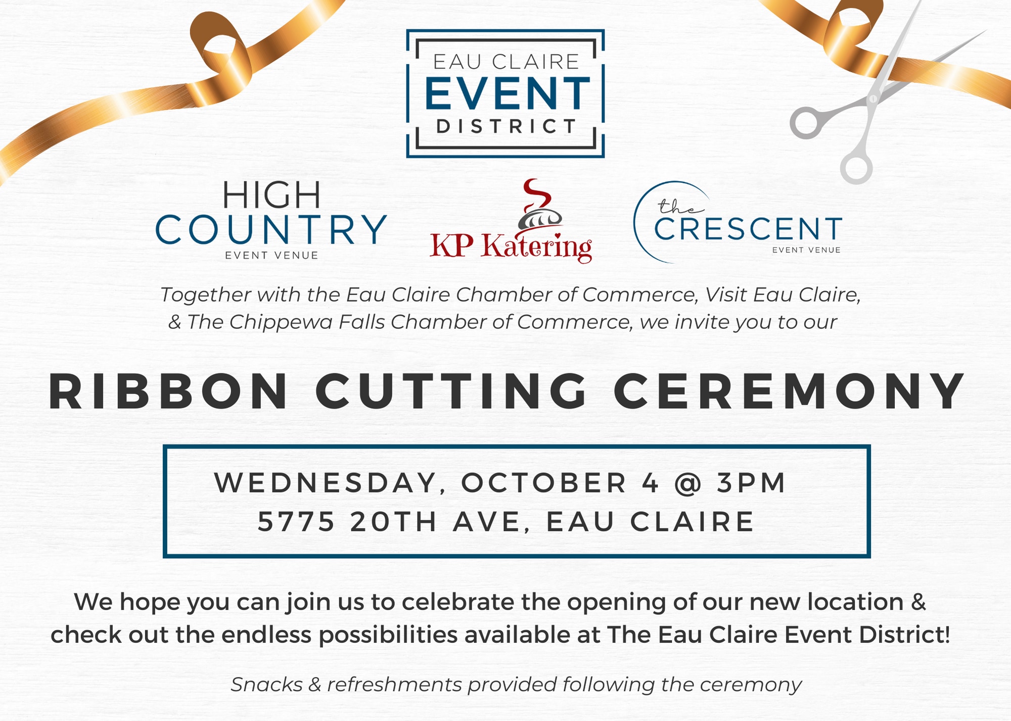 Ribbon Cutting - Eau Claire Event District - Eau Claire Area Chamber of ...