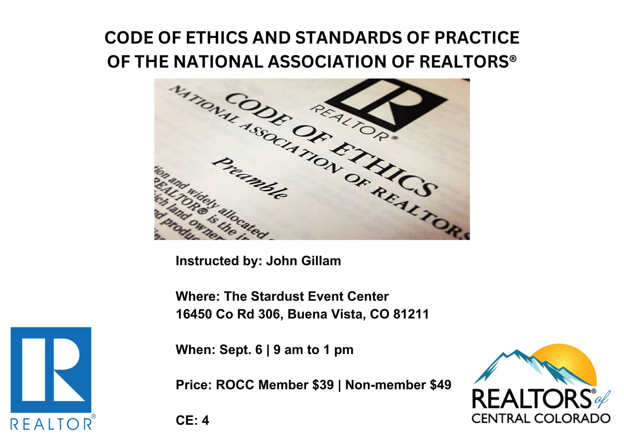 Code of Ethics (NAR New Member and Existing Members) 4 CE - Event ...