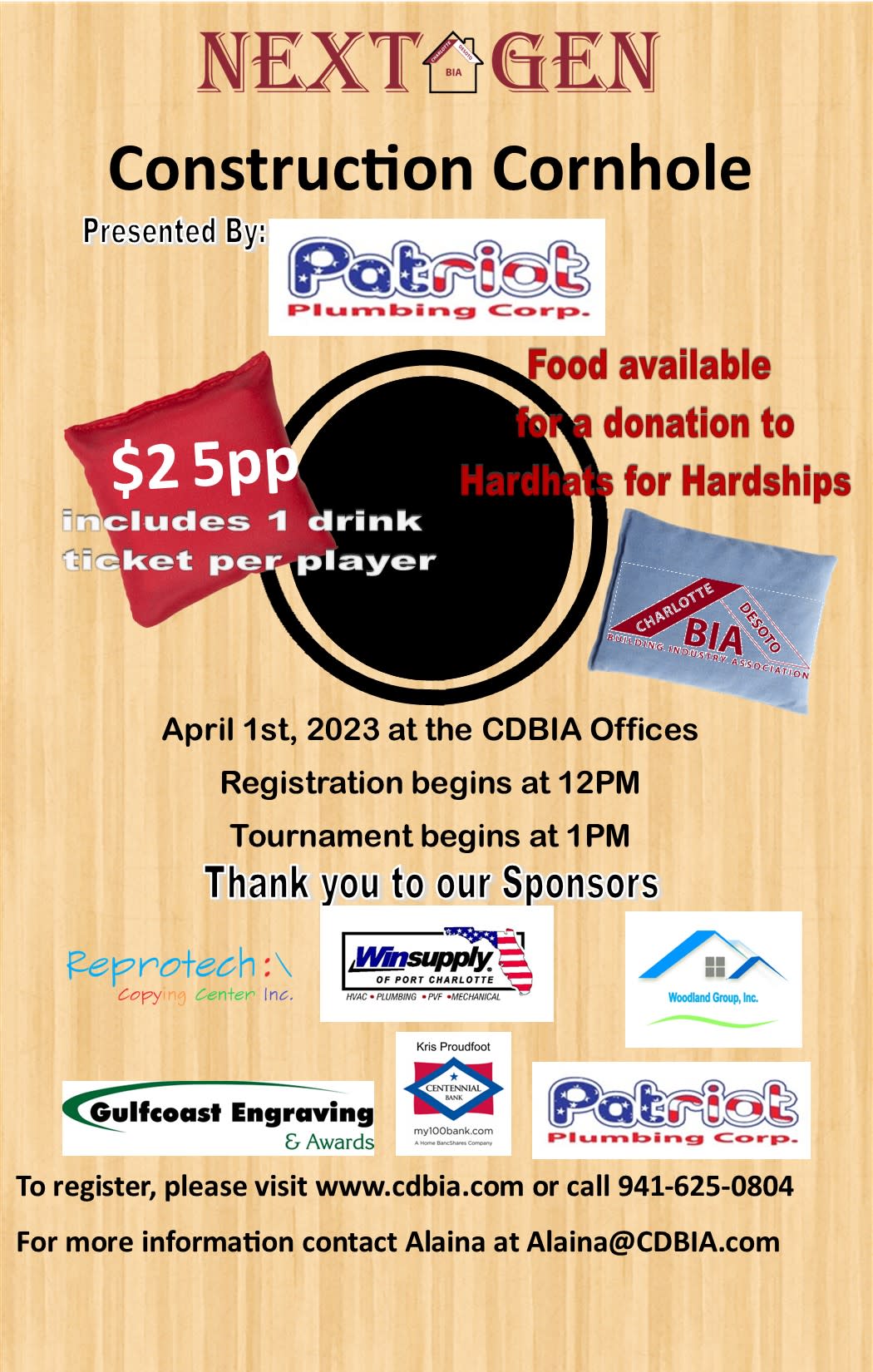 CDBIA Next Gen Construction Cornhole Presented by Patriot Plumbing ...