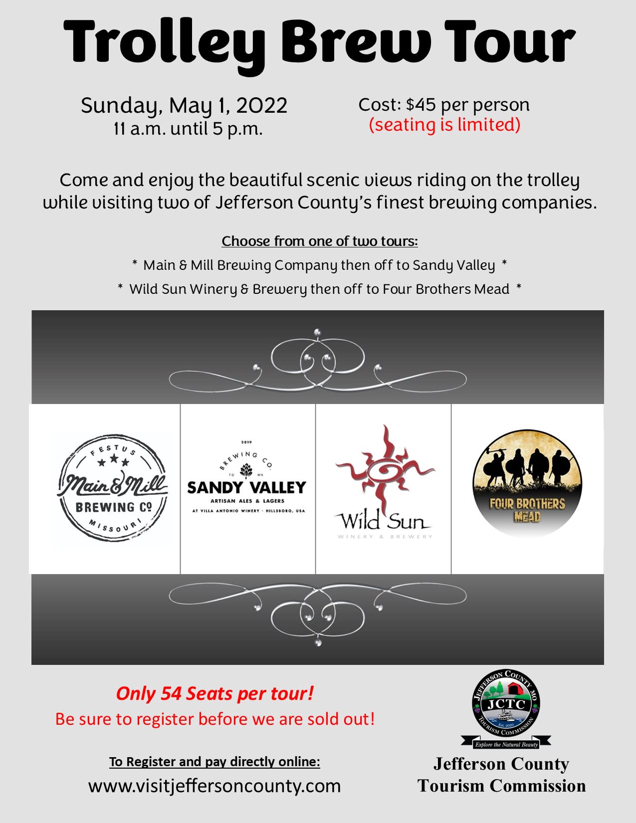 Trolley Brew Tour - Main & Mill Brewing Co., and Sandy Valley Brewing ...