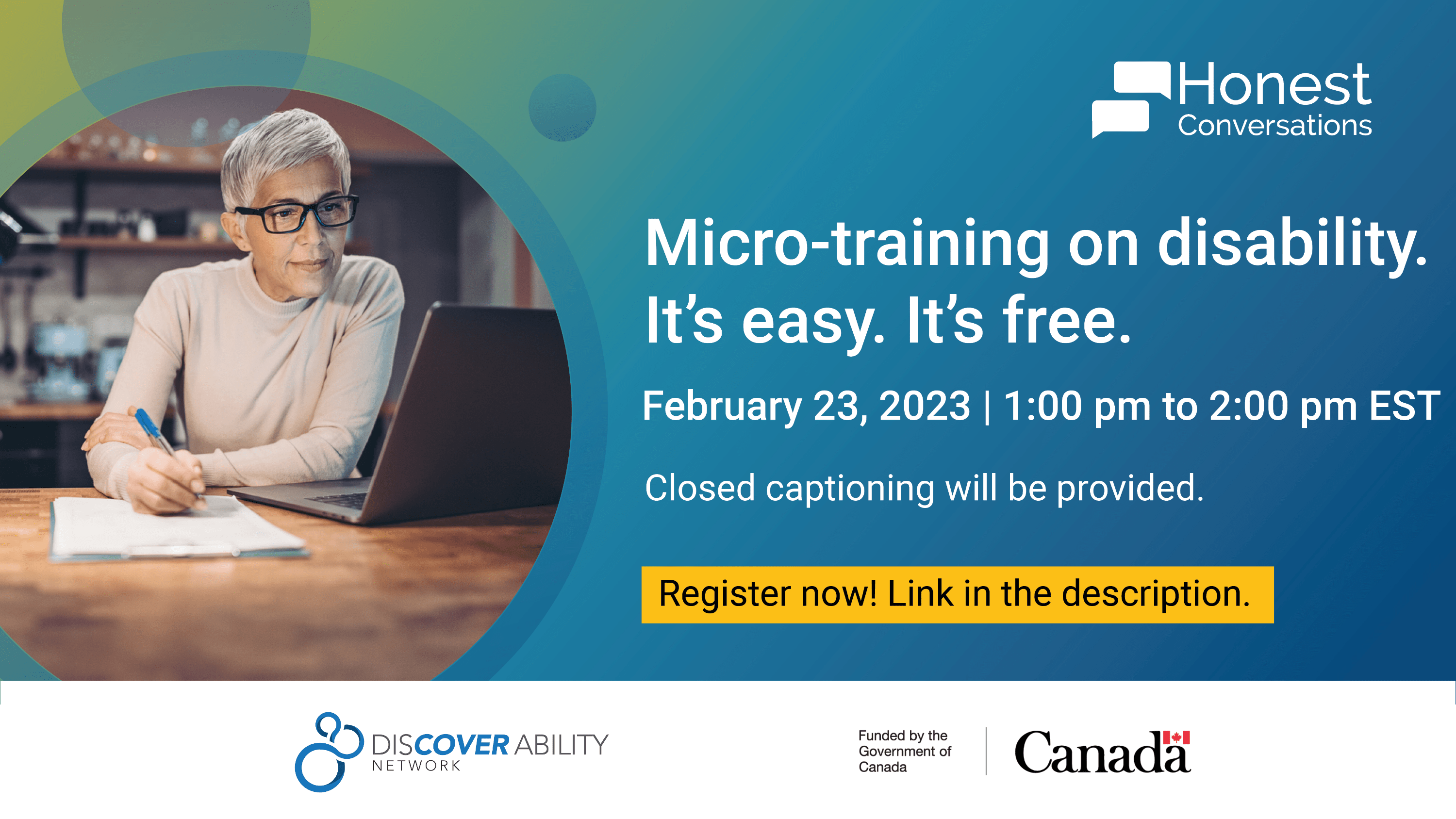 Honest Conversations Webinar - Micro-training on disability. It's easy ...