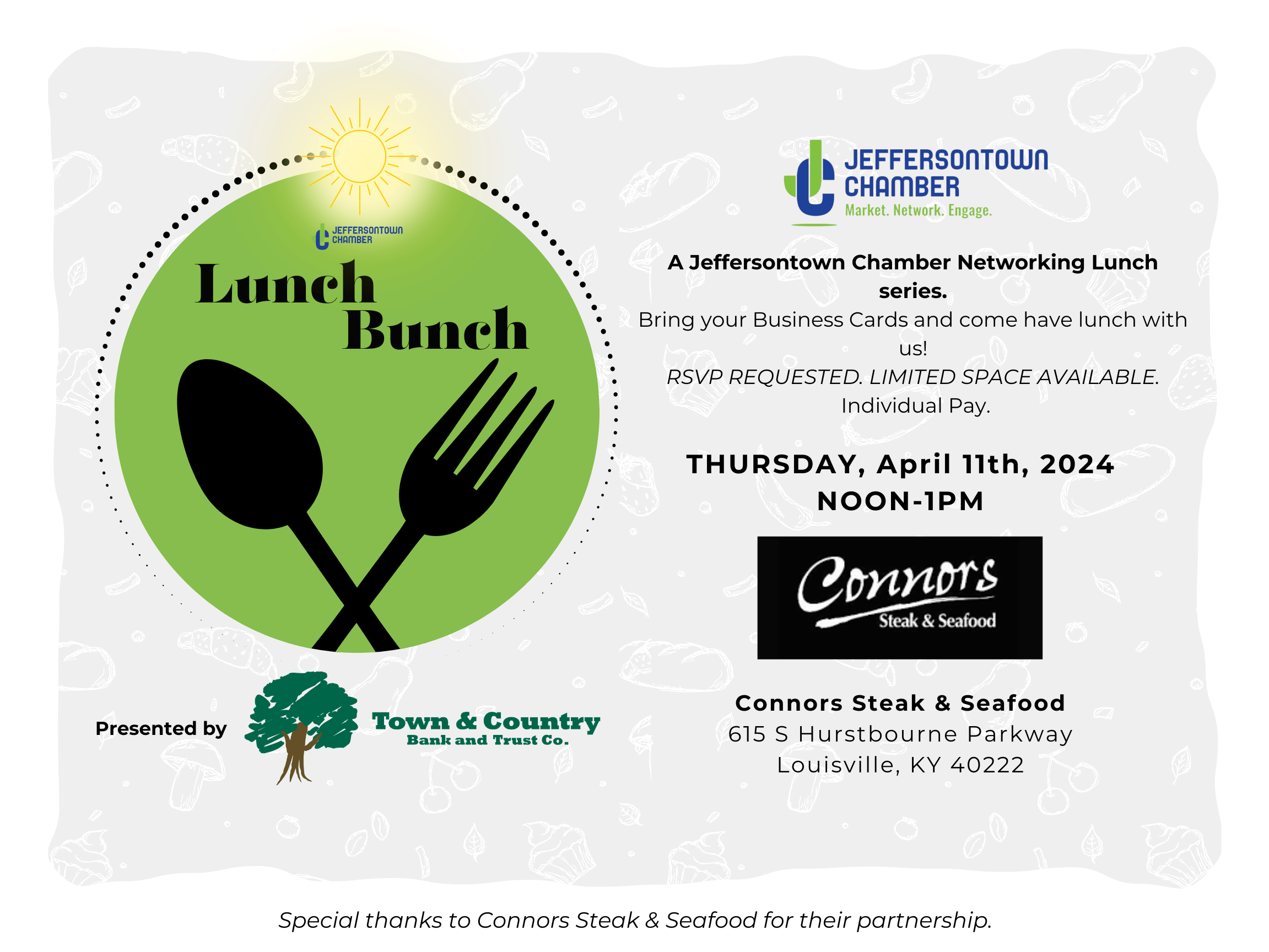 Lunch Bunch- Connor's Steak & Seafood - Event Registration