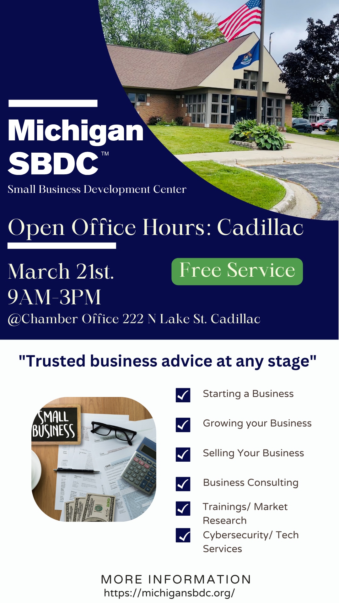 FREE BUSINESS CONSULTATION- SBDC of Michigan Open Office Hours ...