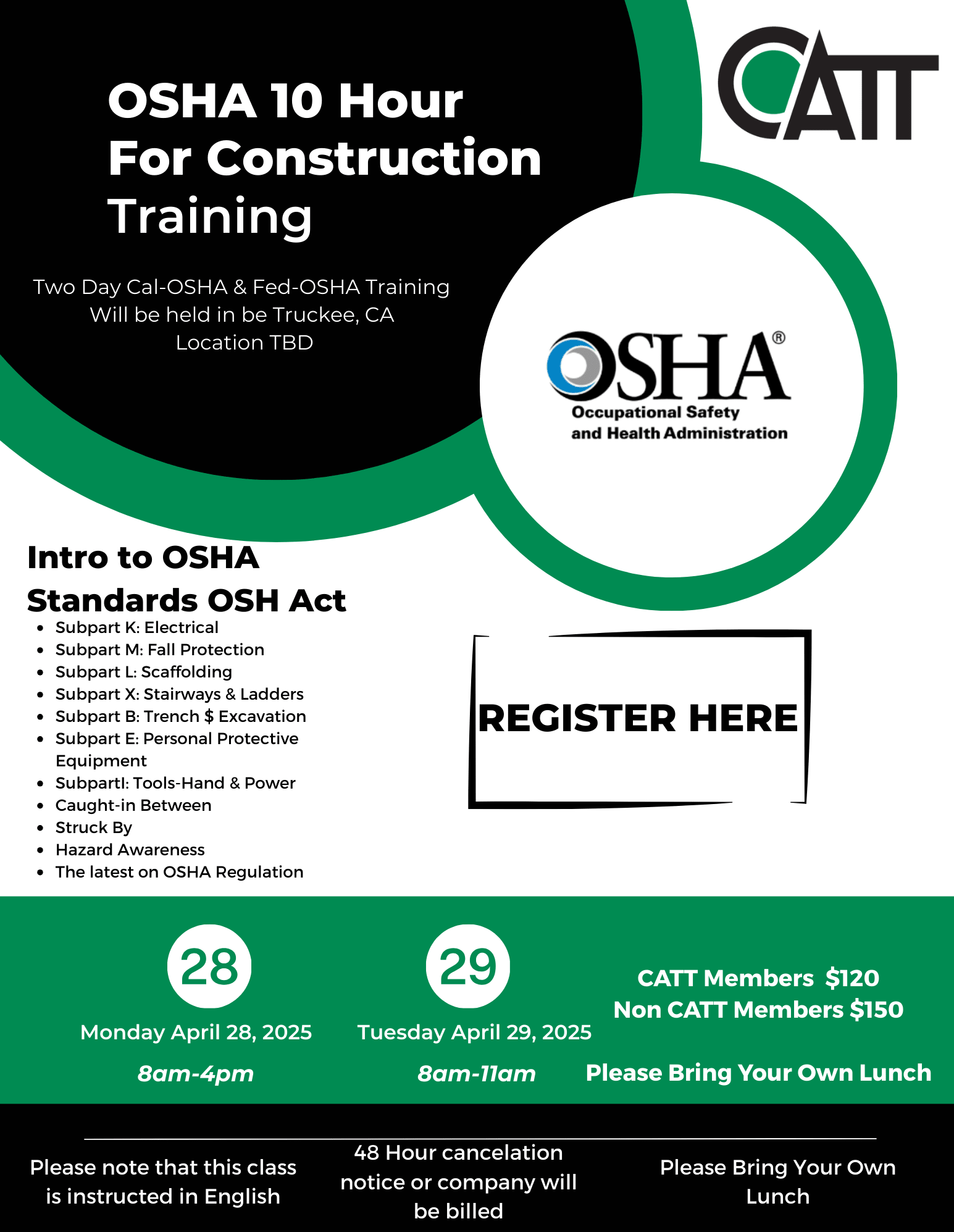 OSHA 10 & 30 Training - Contractors Association of Truckee Tahoe