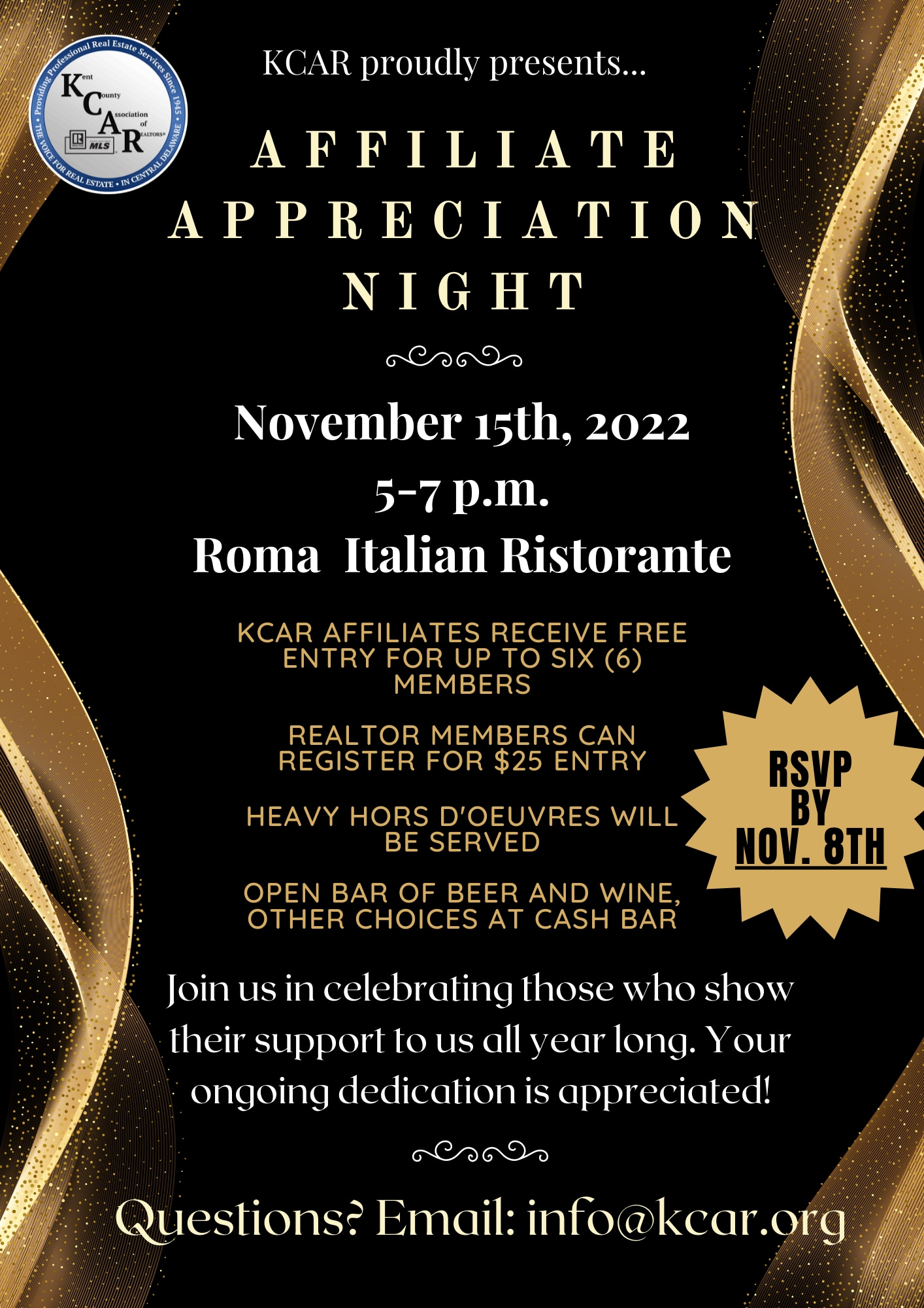 Affiliate Appreciation Night - default - Kent County Association of ...