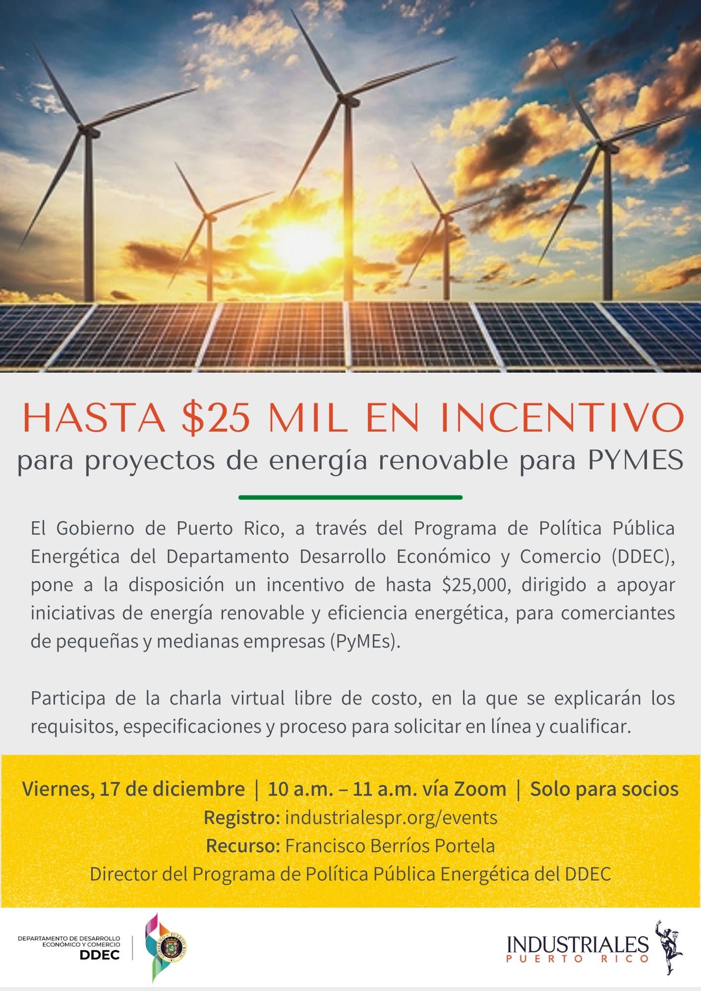 Charla Incentivo DDEC de hasta $25,000 para proyectos de Energía ...