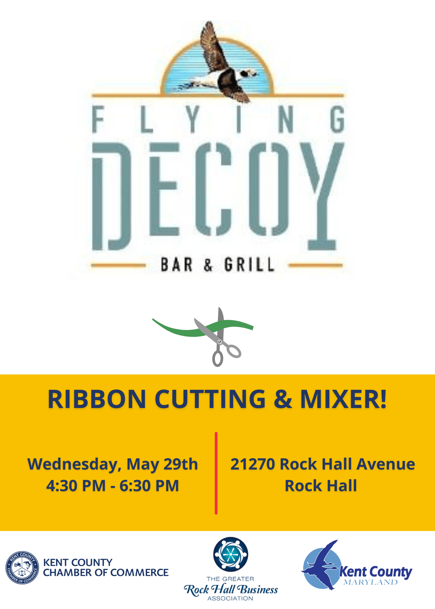 Ribbon Cutting & Mixer: Flying Decoy Bar & Grill — Kent County Chamber ...