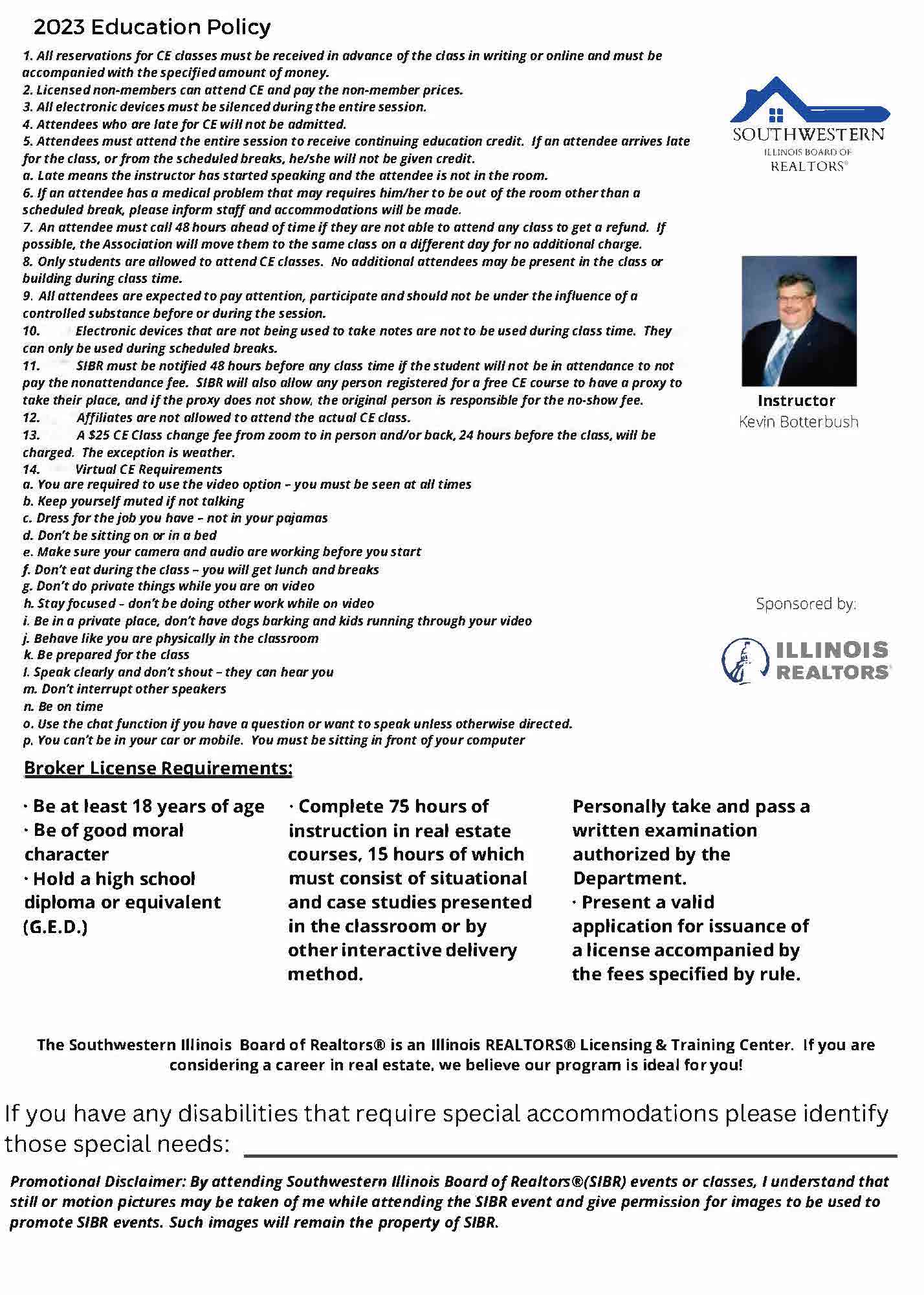 75 Hour Broker Pre-License Course – Southwestern Illinois Board of ...