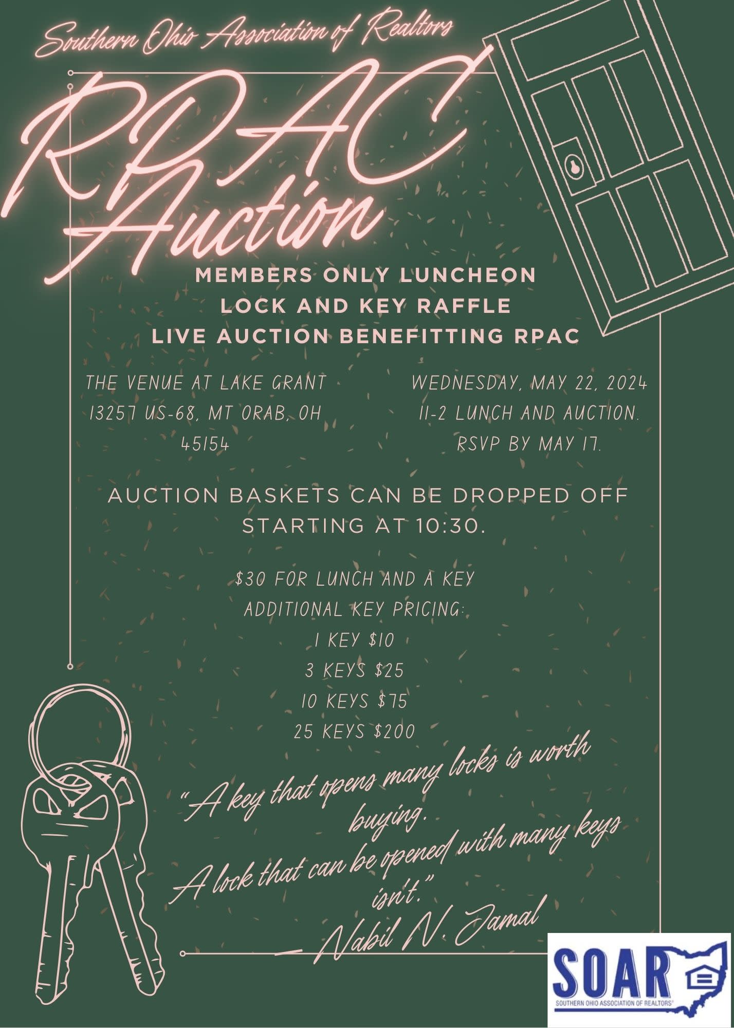 SOAR RPAC AUCTION - LOCK & KEY EVENT – The Southern Ohio Association of ... SOAR RPAC AUCTION - LOCK & KEY EVENT – The Southern Ohio Association of ...