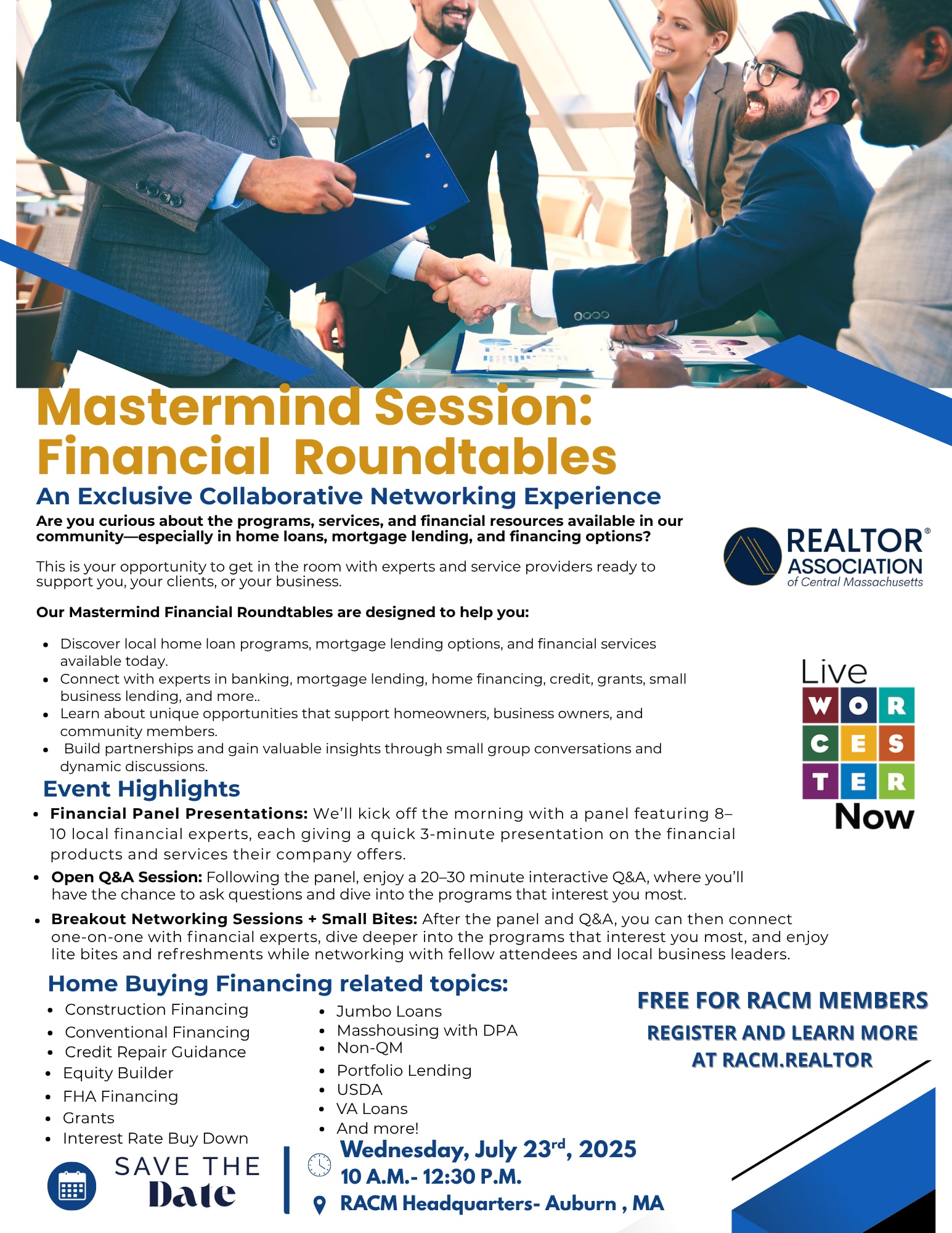 Mastermind Session: Financial Roundtables - REALTOR® Association of ...