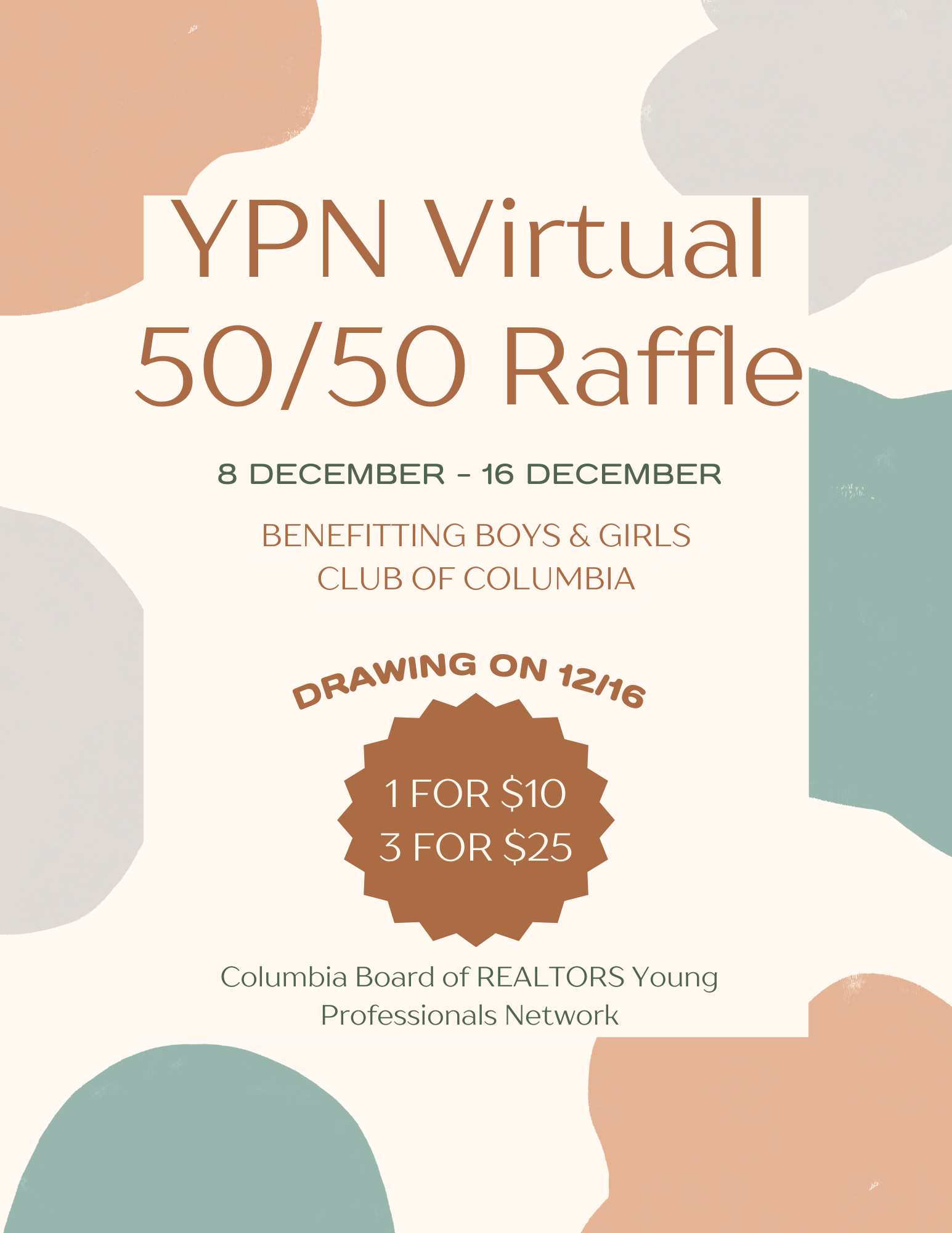 2022 YPN Virtual 50/50 Raffle - Columbia Board Of REALTORS® | CBOR