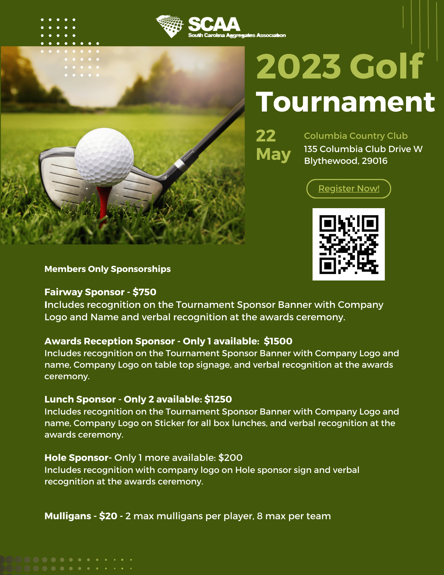 SCAA 2023 Golf Tournament - South Carolina Aggregates Association