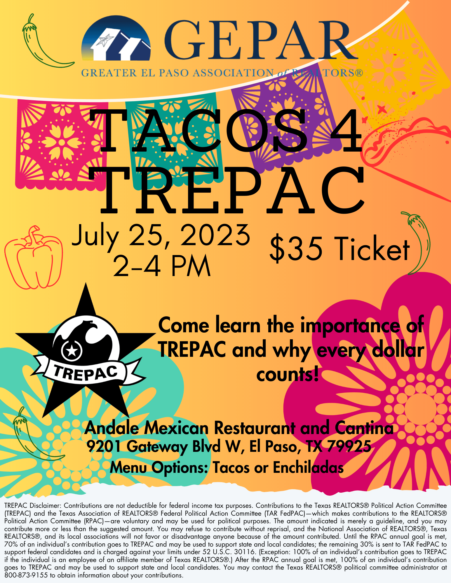 Tacos for TREPAC - Greater El Paso Association of REALTORS® | GEPAR ...