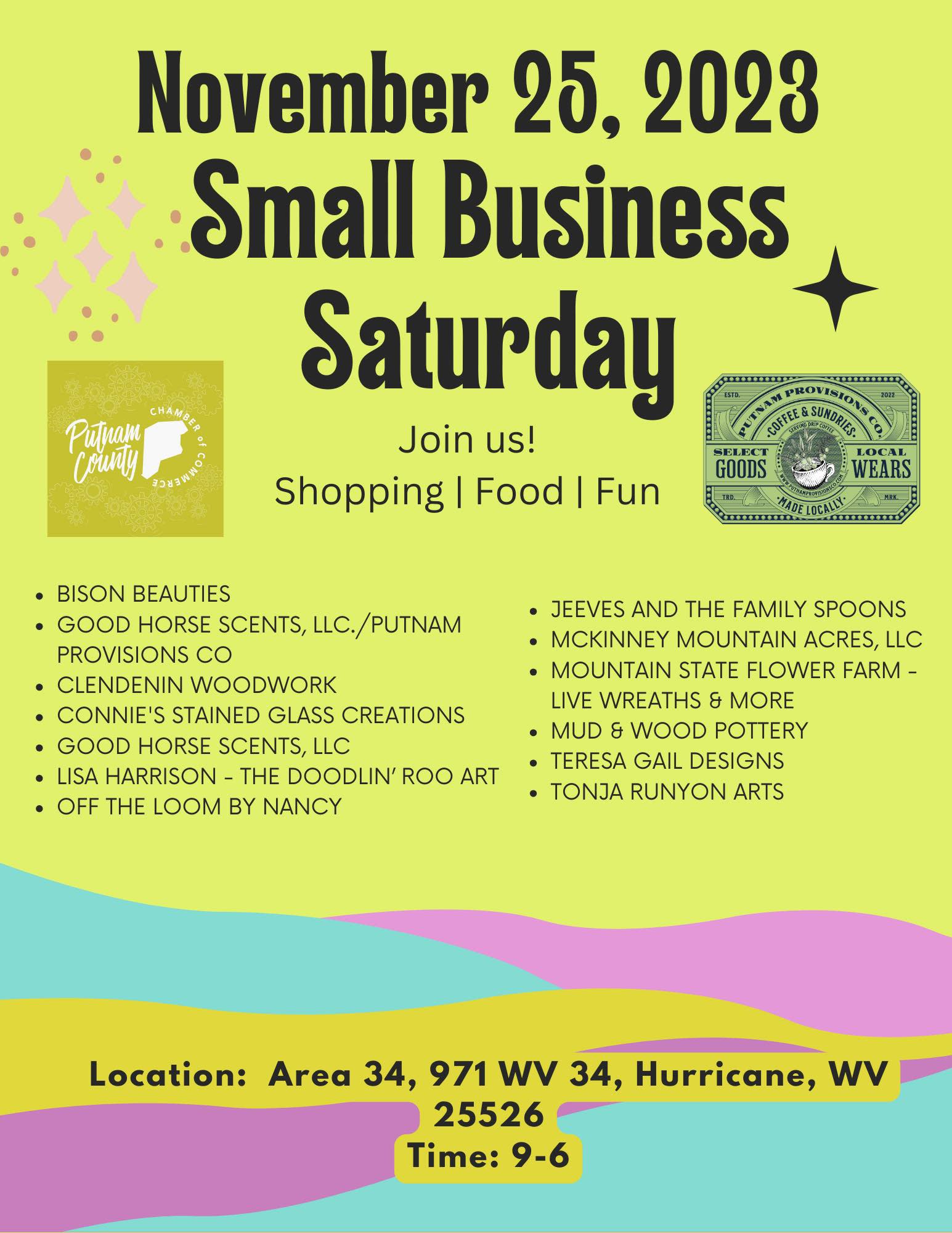Small Business Saturday Putnam County Chamber Of Commerce Small Business Saturday Putnam County Chamber Of Commerce