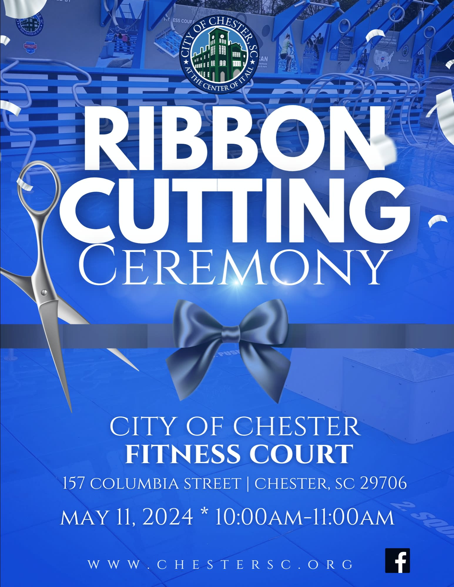Ribbon Cutting for Fitness Court - Chester County Chamber of Commerce - SC