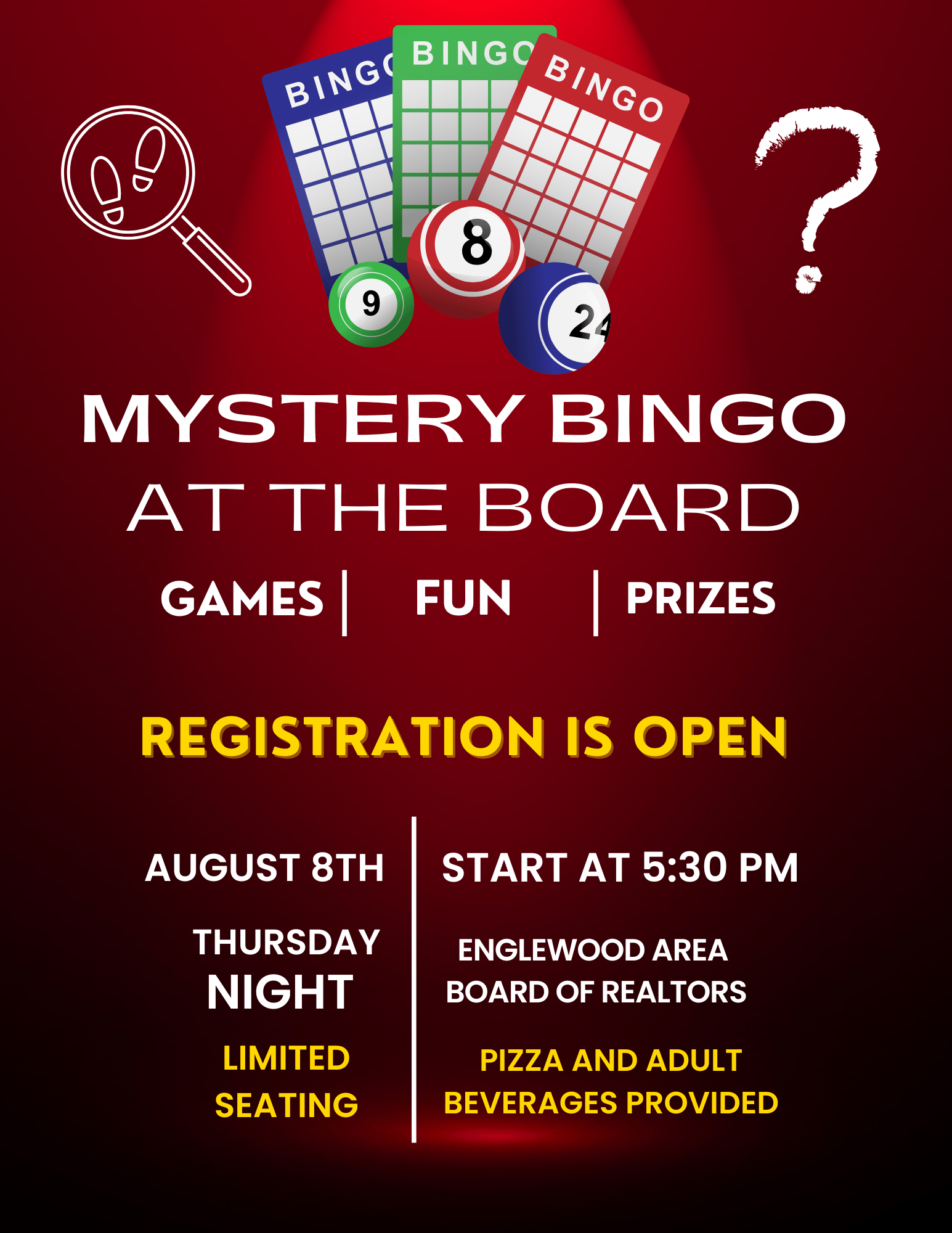 Mystery Bingo at The Board - Englewood Area Board of REALTORS®