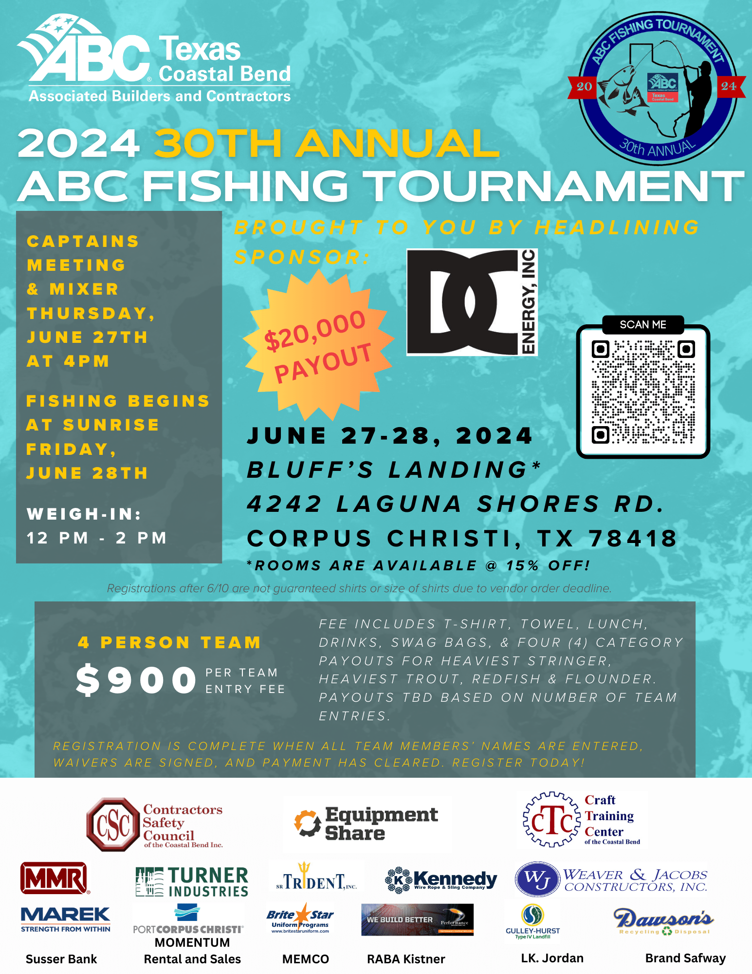 2024 ABC Fishing Tournament (30th Annual) Presented by: DC Energy — ABC TCB