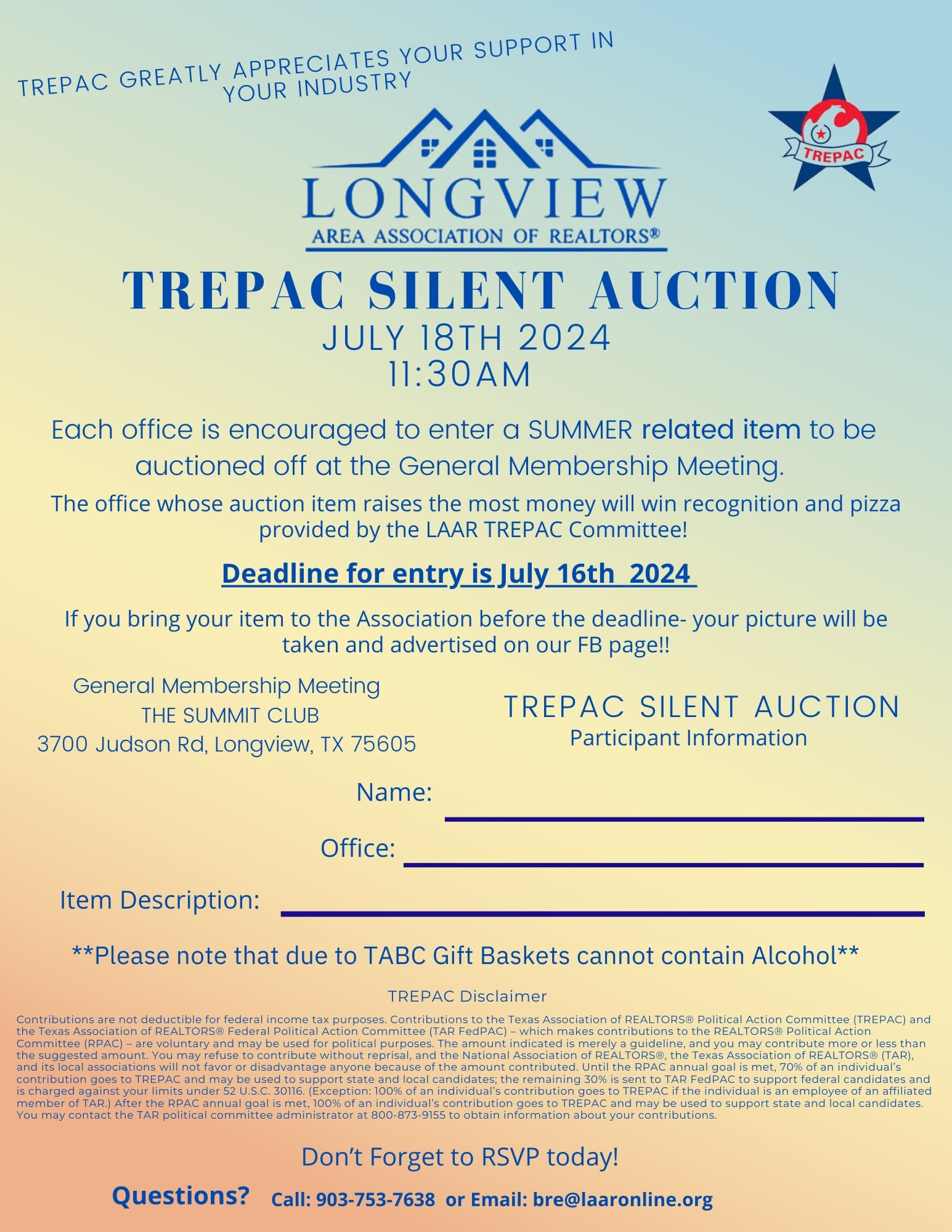 General Membership Meeting- July 18th - Longview Area Association of ...