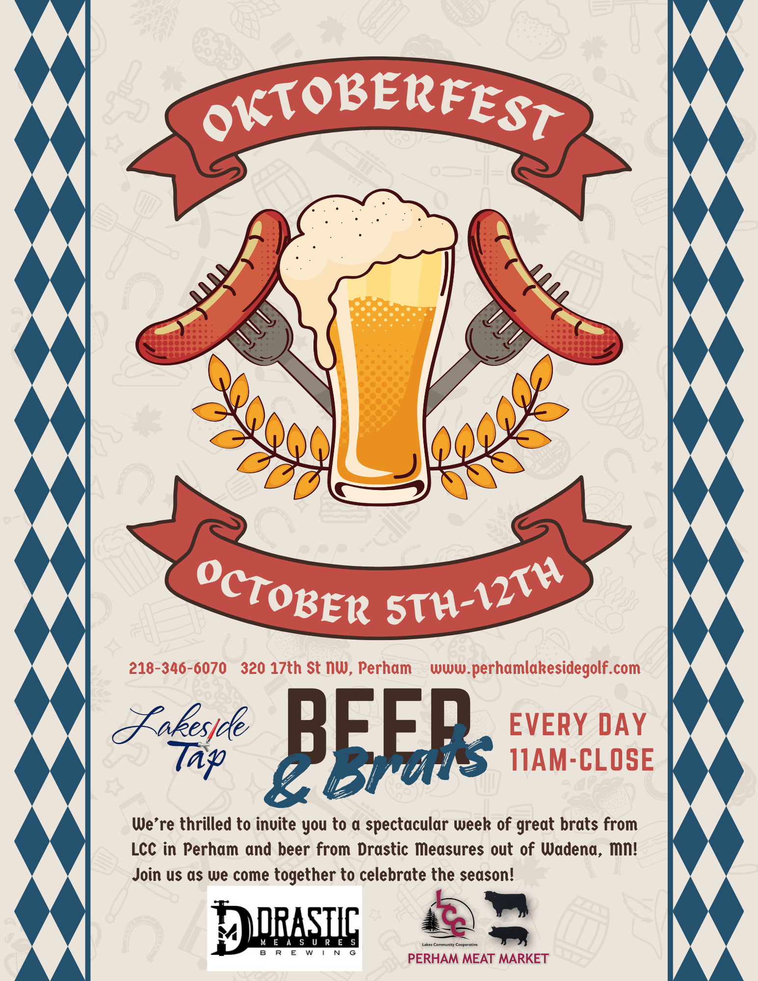Oktoberfest Beer And Brats Lakeside Tap Perham Area Chamber Of Commerce