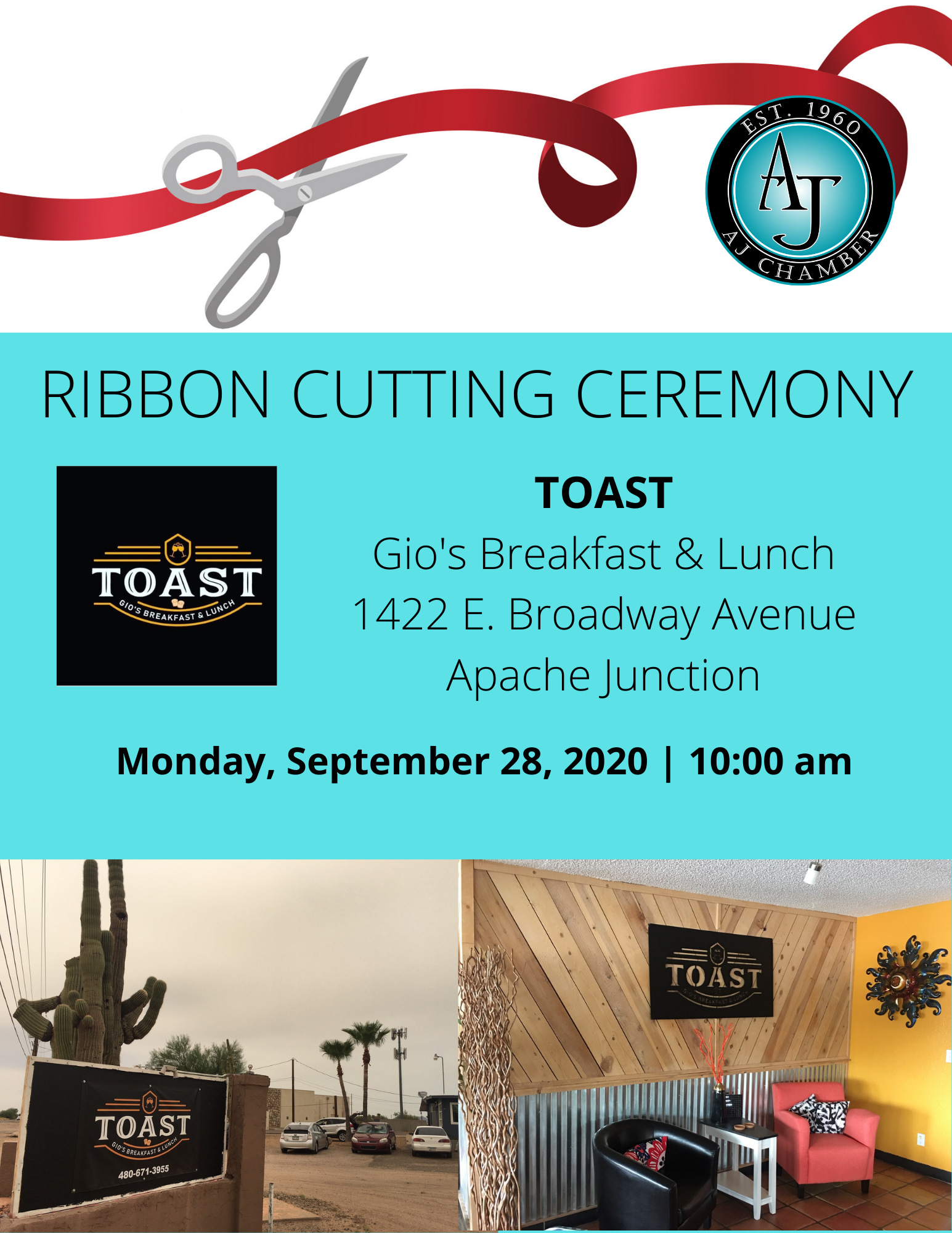 Ribbon Cutting Ceremony - TOAST - Apache Junction Chamber of Commerce
