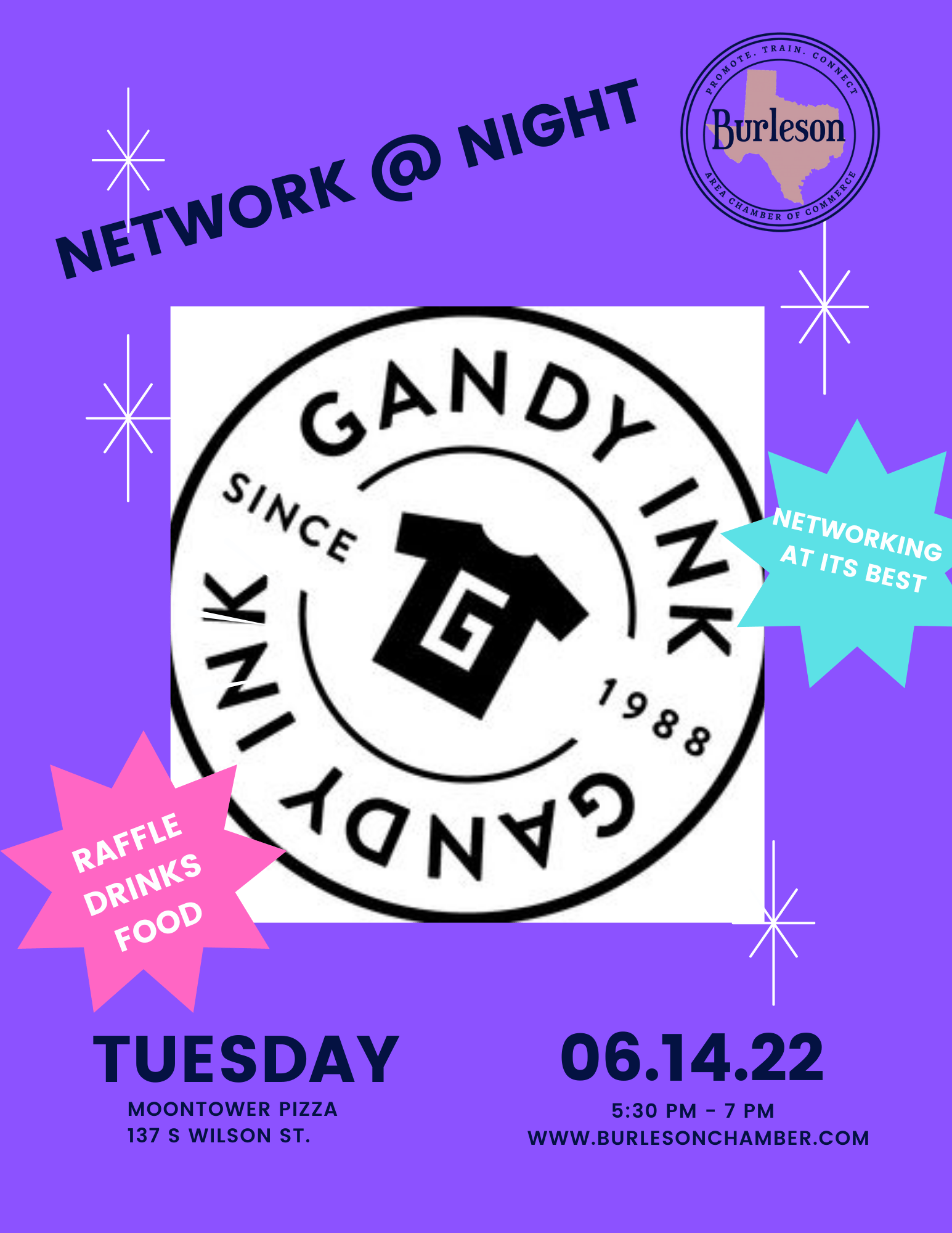 Network@NIght: Gandy Ink hosted at Moontower Pizza - Burleson Area ...