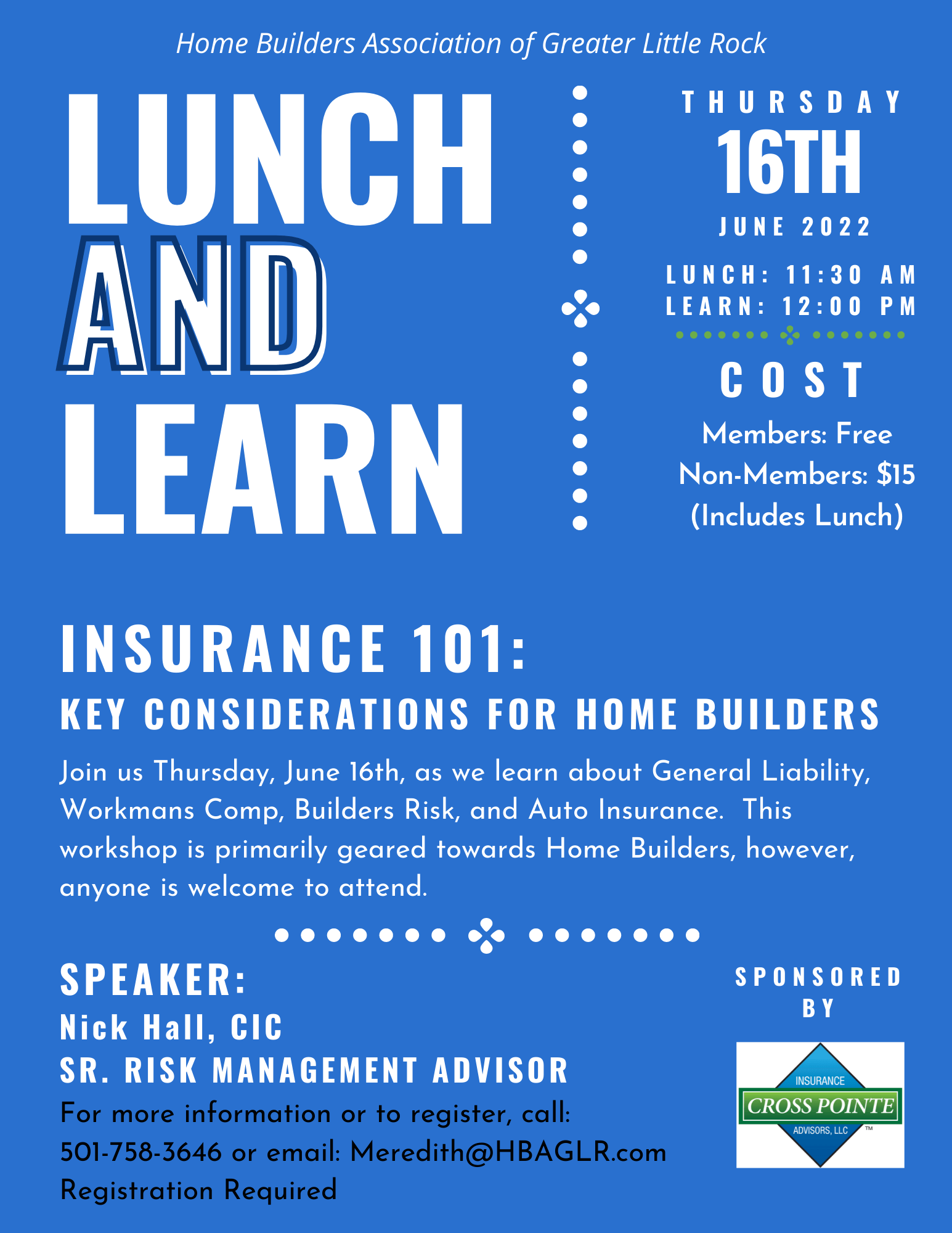 Lunch & Learn: Insurance 101 - HBA of Greater Little Rock