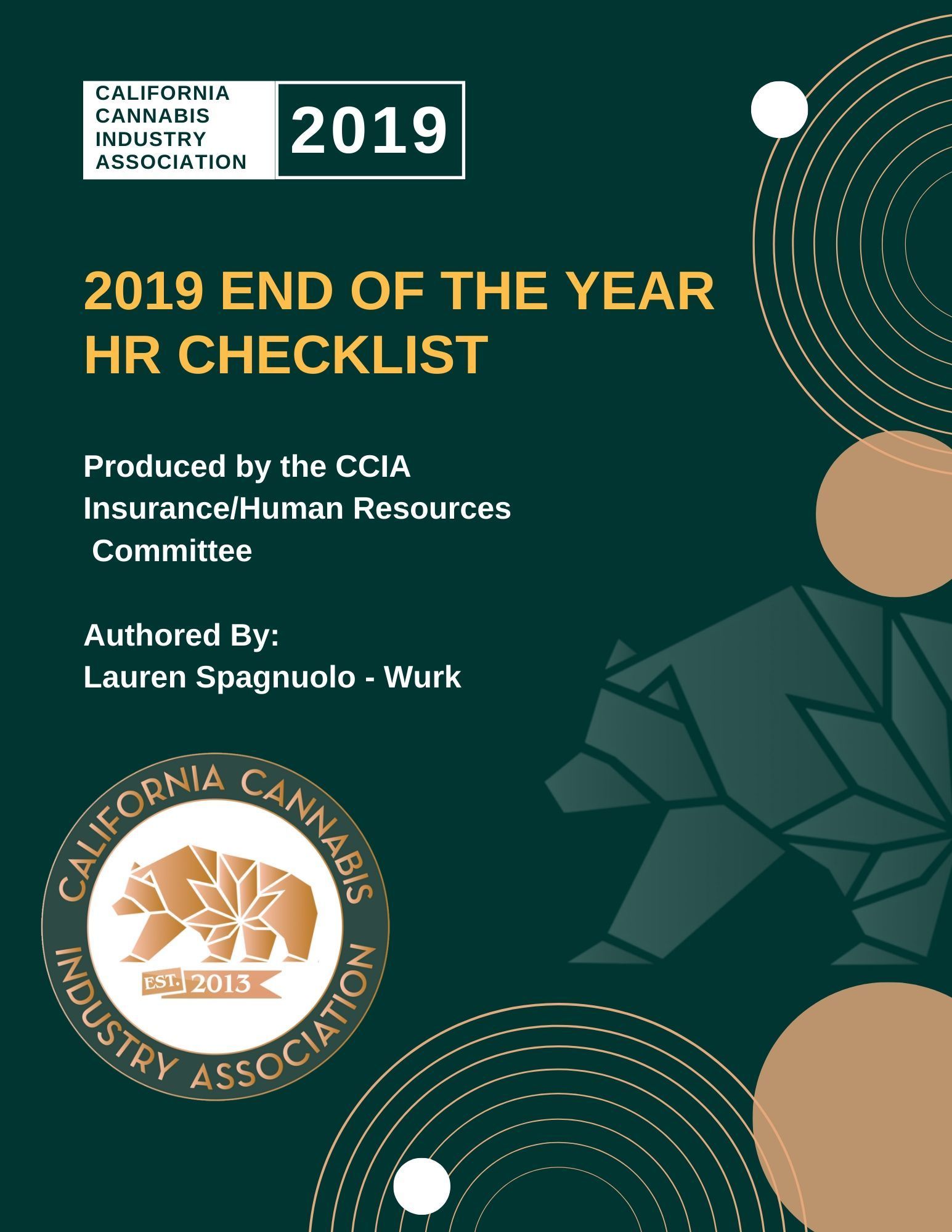 2019 End of the Year HR Checklist - CCIA - California Cannabis Industry ...