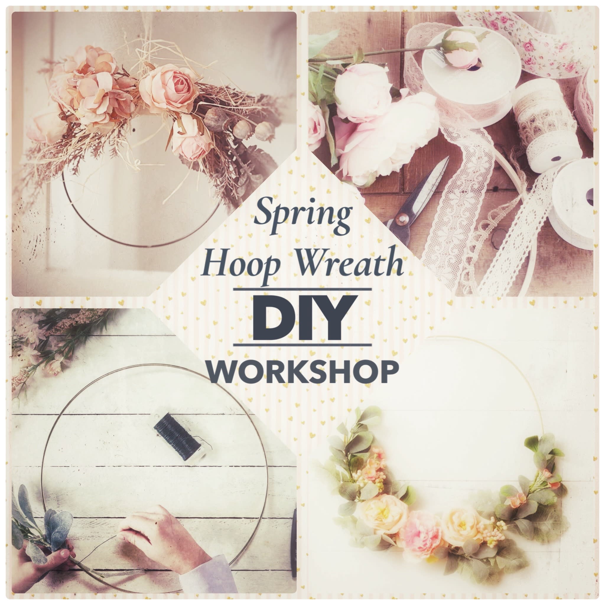 Spring Hoop Wreath DIY Workshop CM - Crosslake Minnesota