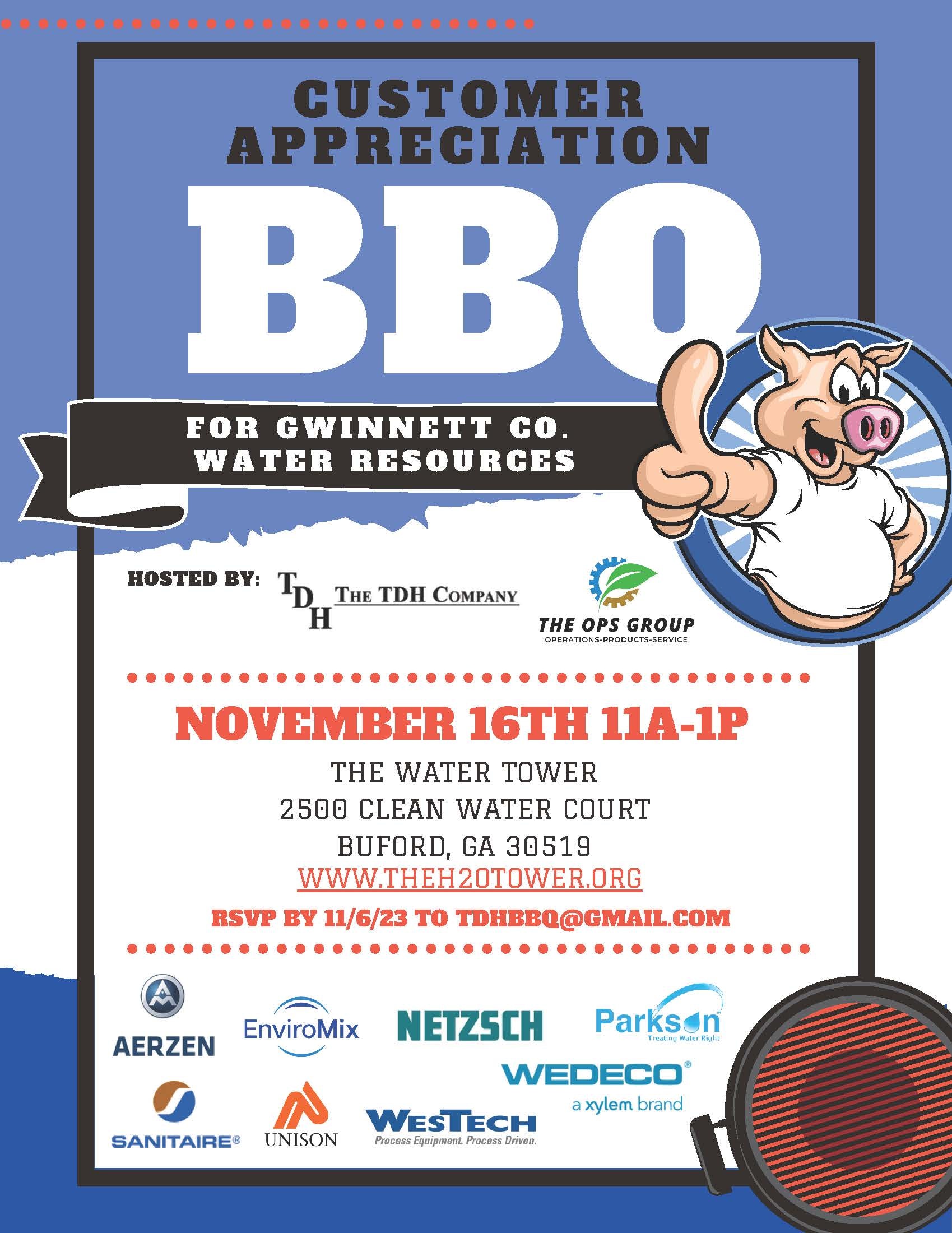 Customer Appreciation BBQ, hosted by The TDH Company and The OPS Group - The Water Tower