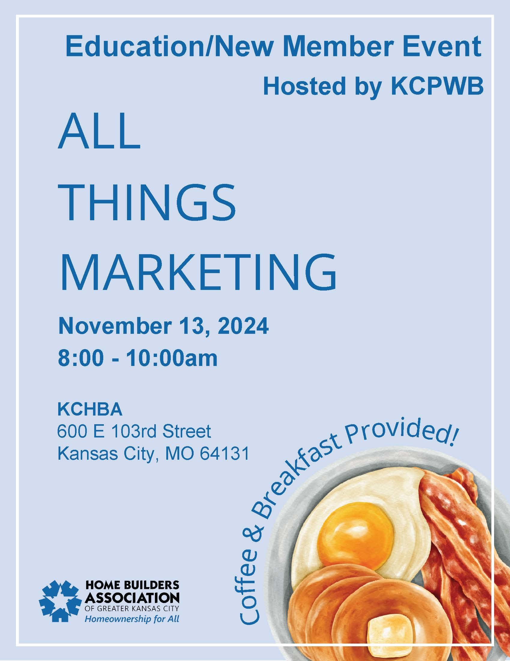 Education/New Member Event: All Things Marketing - Home Builders ...